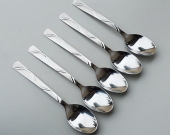Cambridge Stainless Marisol Pattern Set of 4 Soup Spoons Satin Handle ...