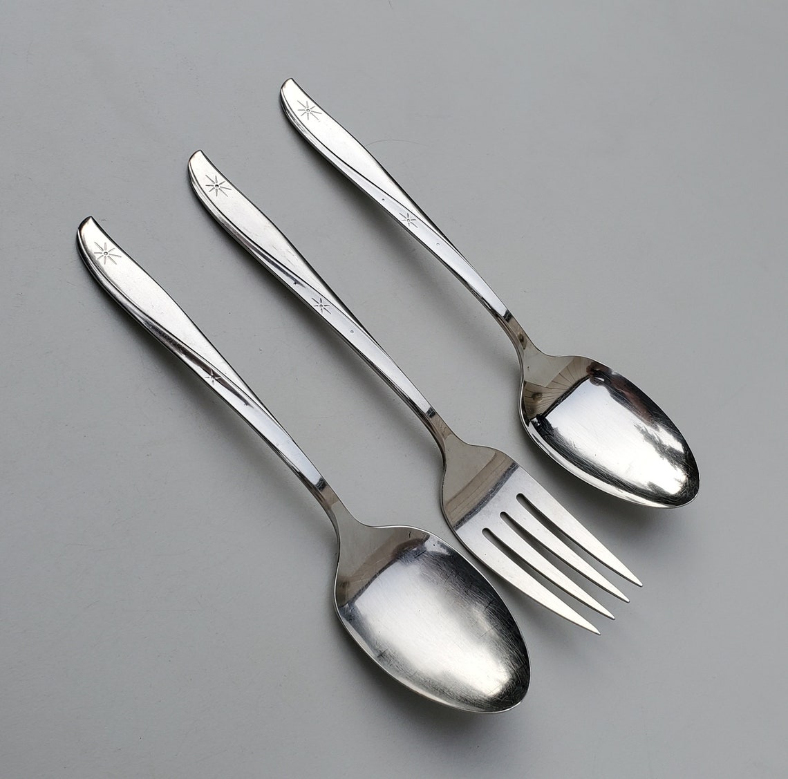 Oneida Community Stainless Twin Star Pattern Set of 3 Serving Pieces ...