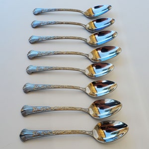 Heritage Silversmiths Stainless Spoon Set of 8 Spoons by | Etsy