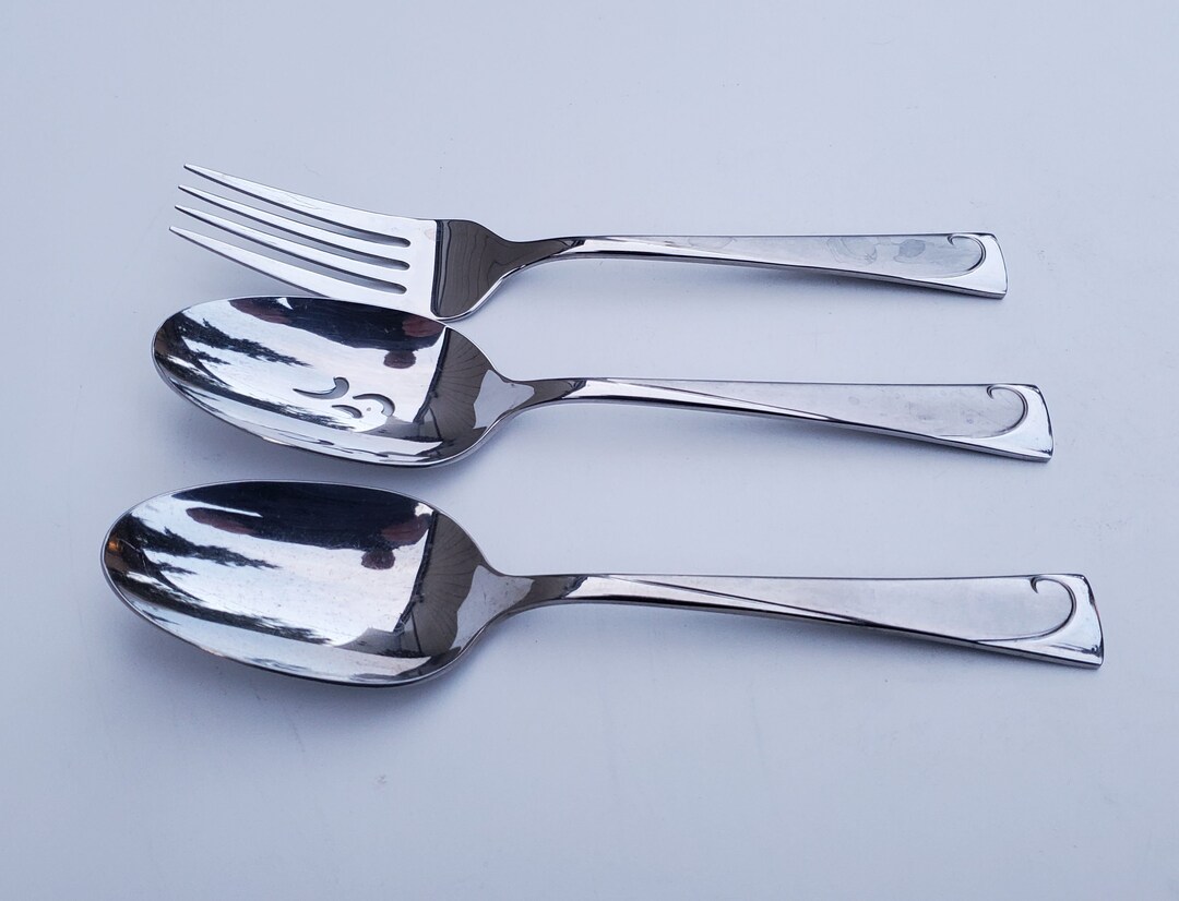 Oneida Script Pattern Stainless Serving Pieces Set Of 4 Pieces 1