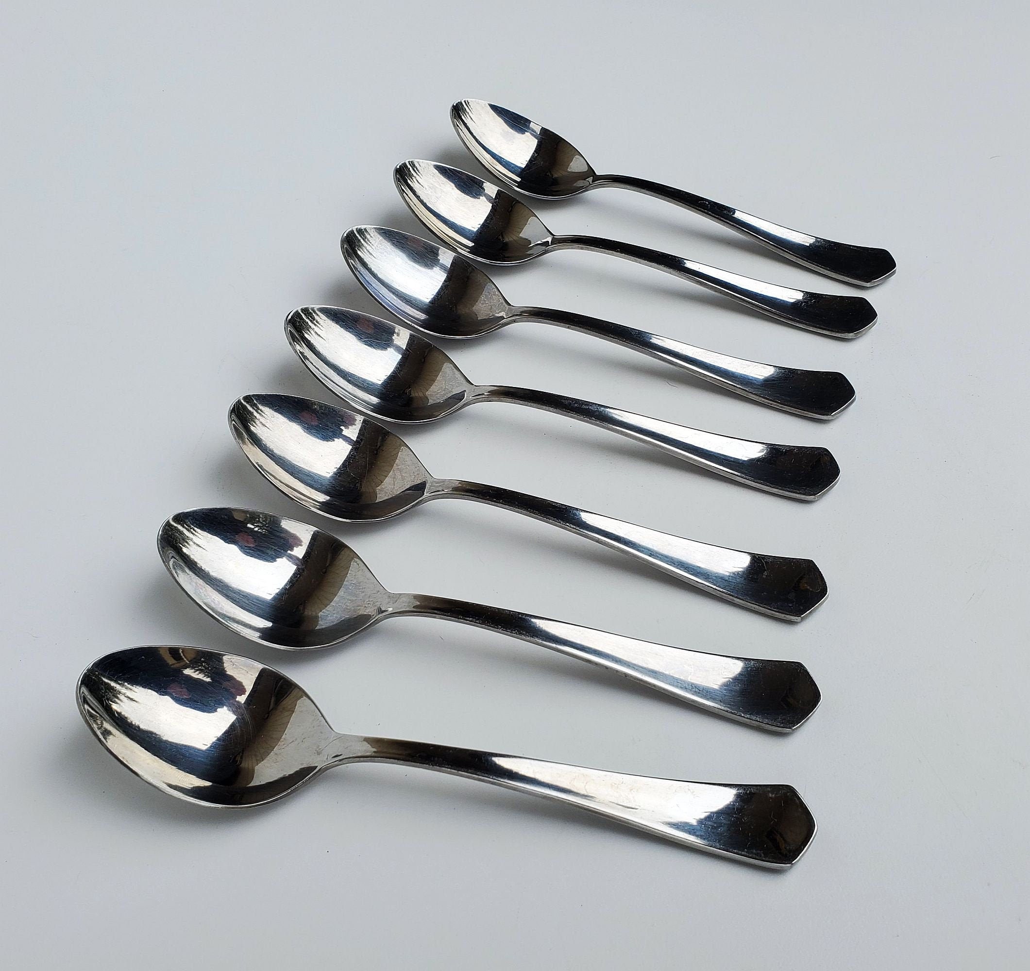 Cuisinart Sienna Pattern Stainless Soup Spoons Set of 8 Spoons Tapered ...