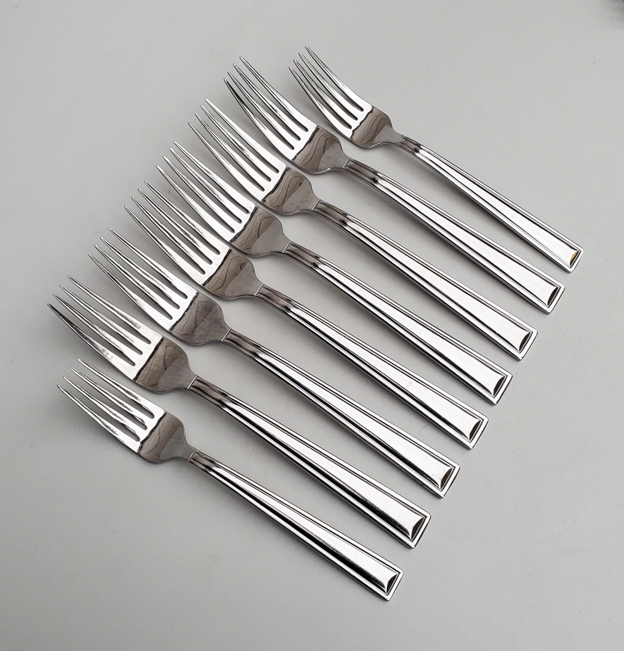 Gorham Stainless Marabella Pattern Mixed Lot of 8 Forks Glossy Finish 6 ...