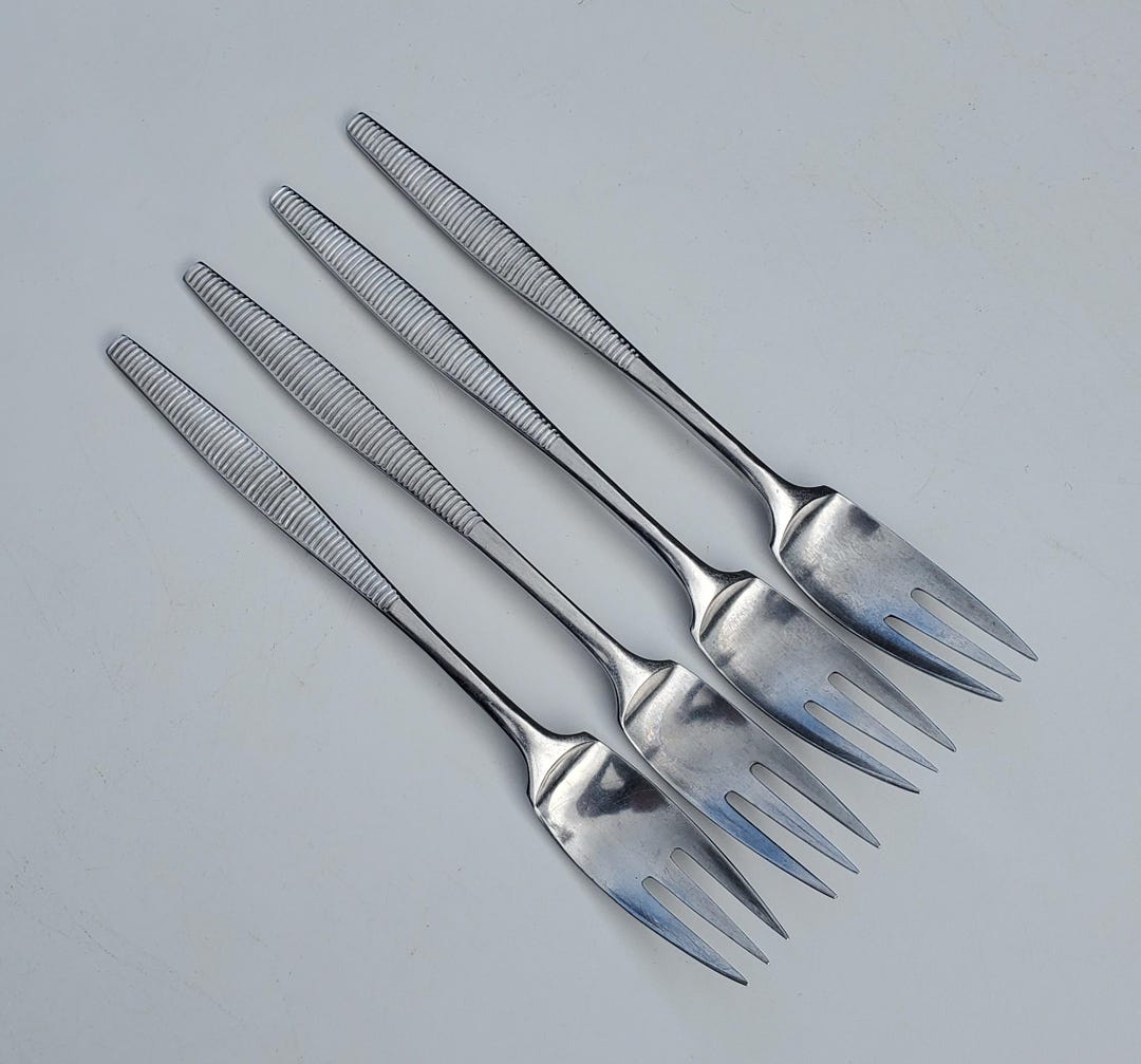 Dansk Designs Variation VI Stainless Flatware - Set of 4 Salad Forks ...