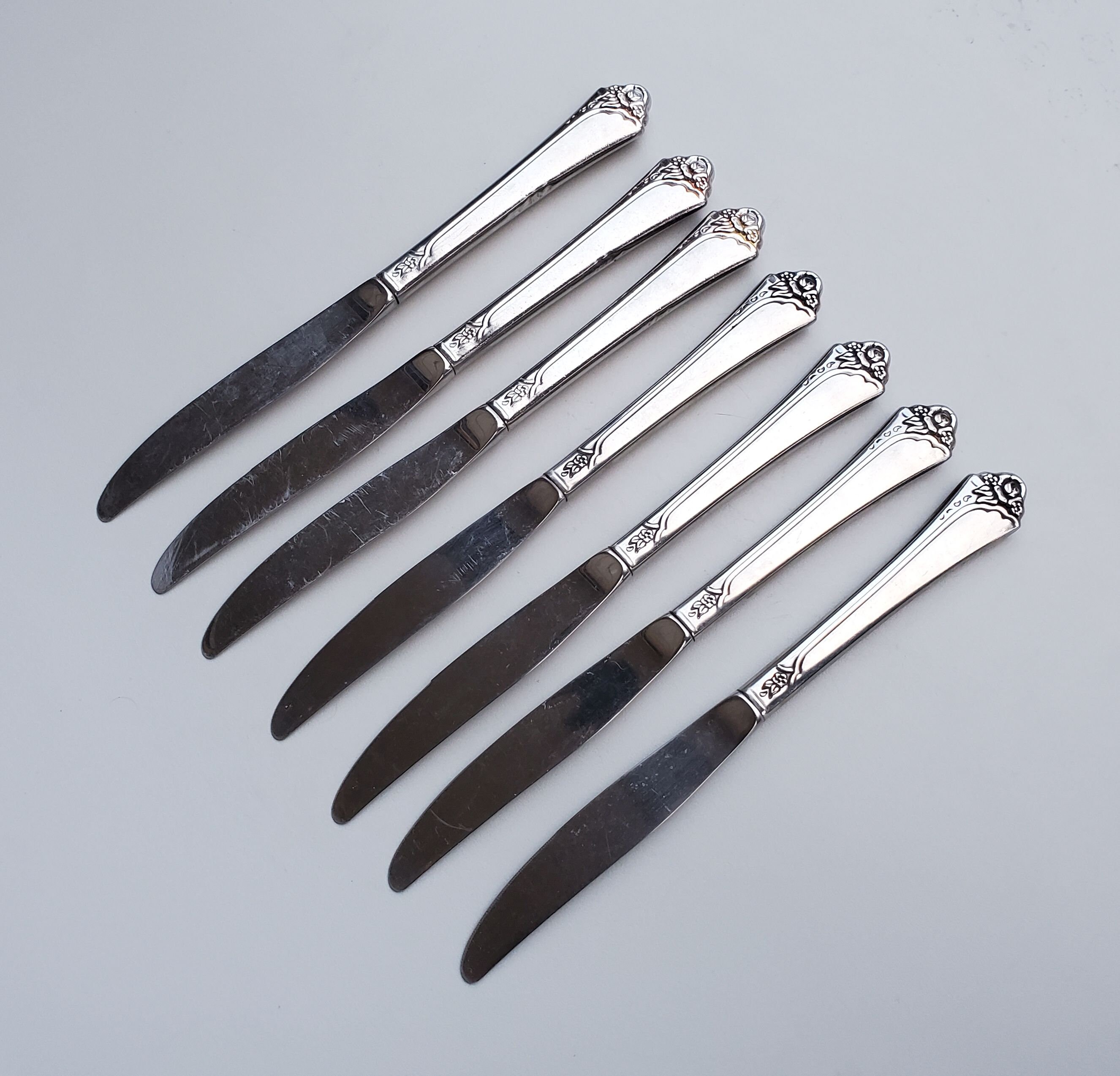 Oneida Stainless Betty Crocker Fantasy Rose Pattern Set of 7 Dinner ...