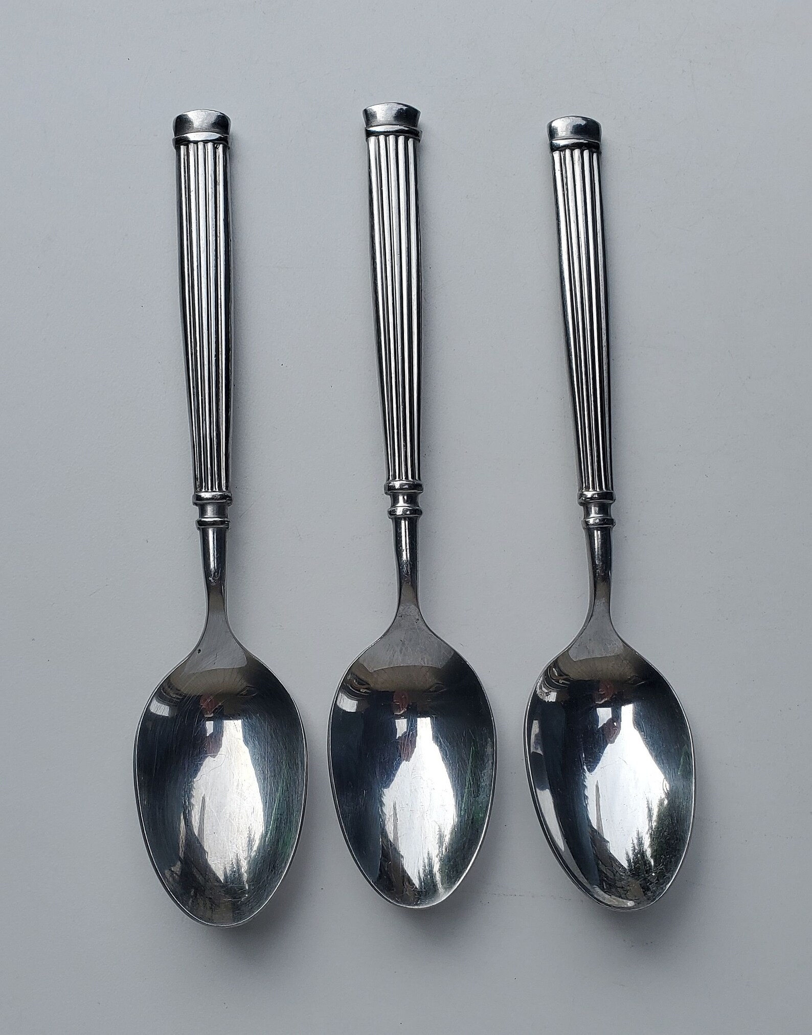 Hampton Silversmiths Avignon 2 Set of 3 Soup Spoons Glossy Finish ...