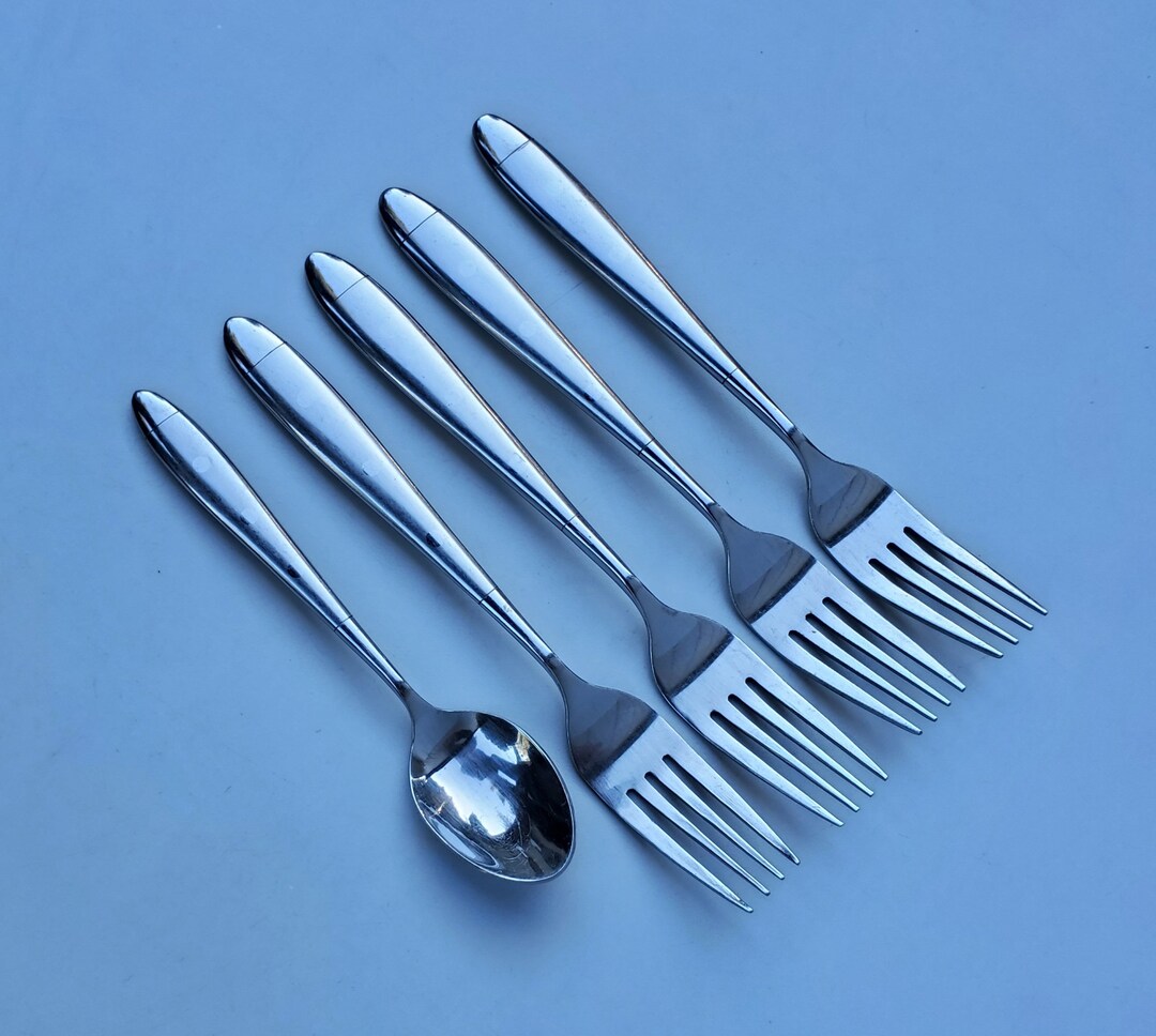 Hampton Silversmiths Lacoupole Frosted Pattern - Set of 4 Dinner Forks ...