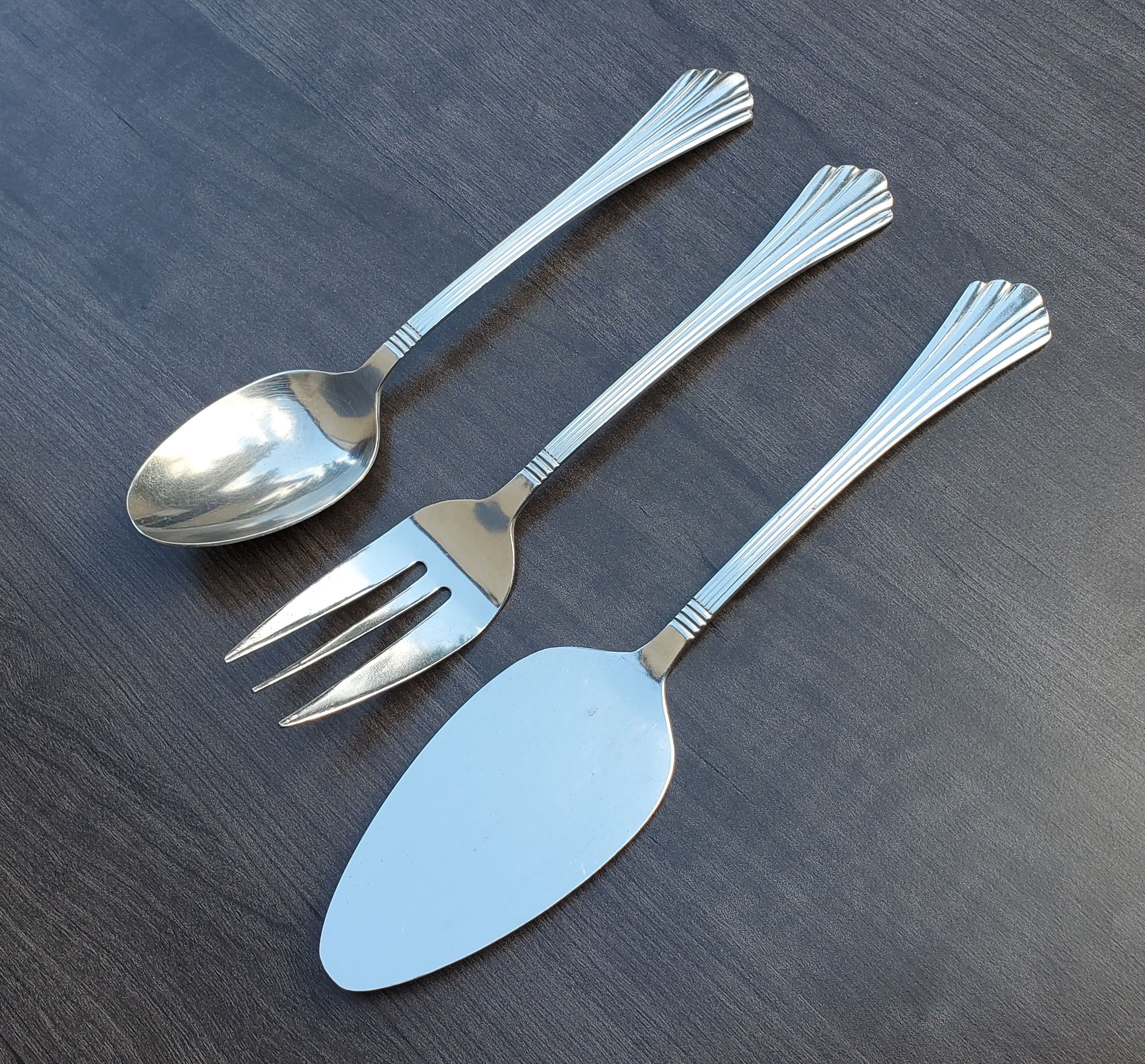 International Stainless Symmetry Serving Pieces Set of 3 - Etsy