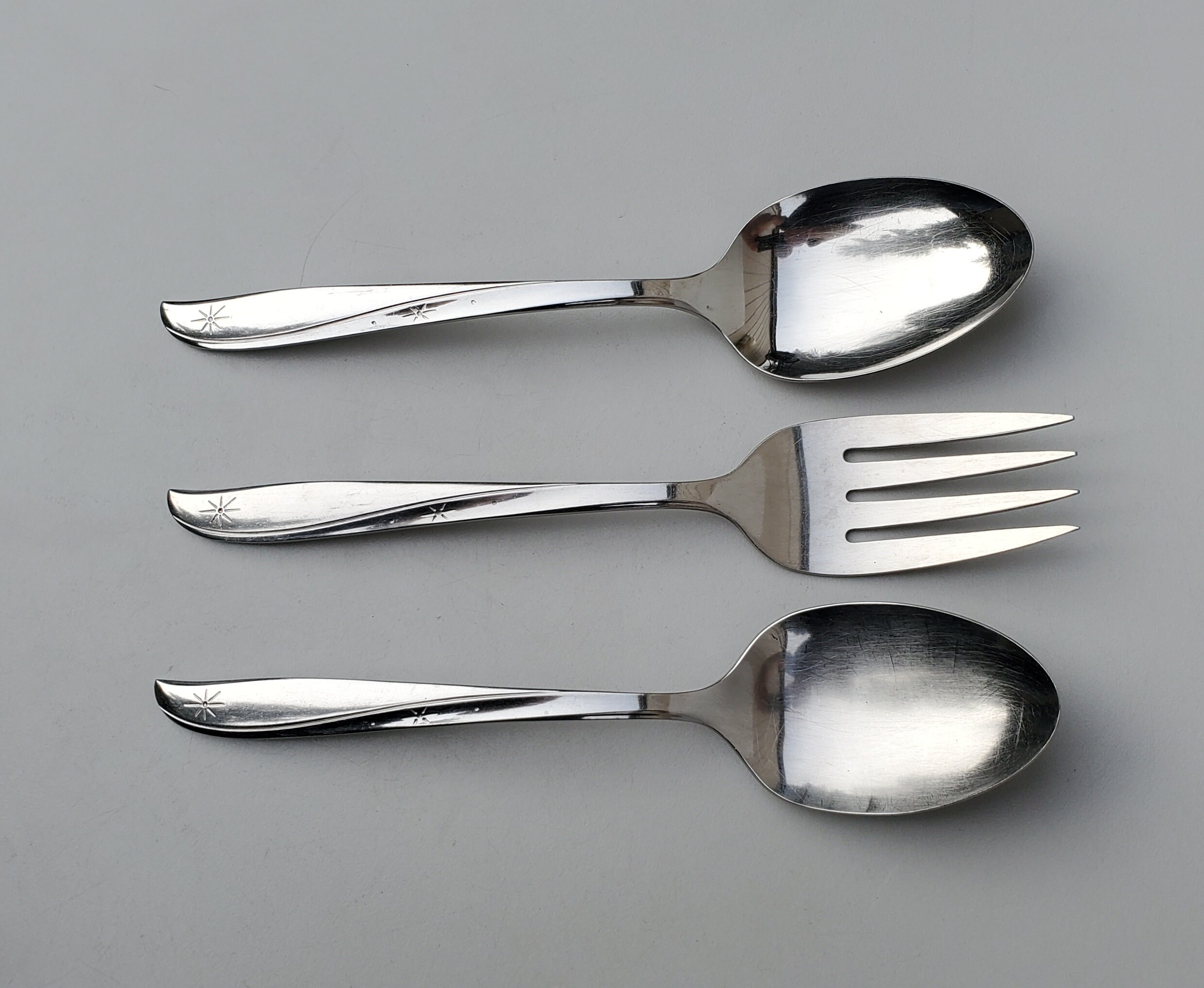Oneida Community Stainless Twin Star Pattern Set of 3 Serving Pieces ...