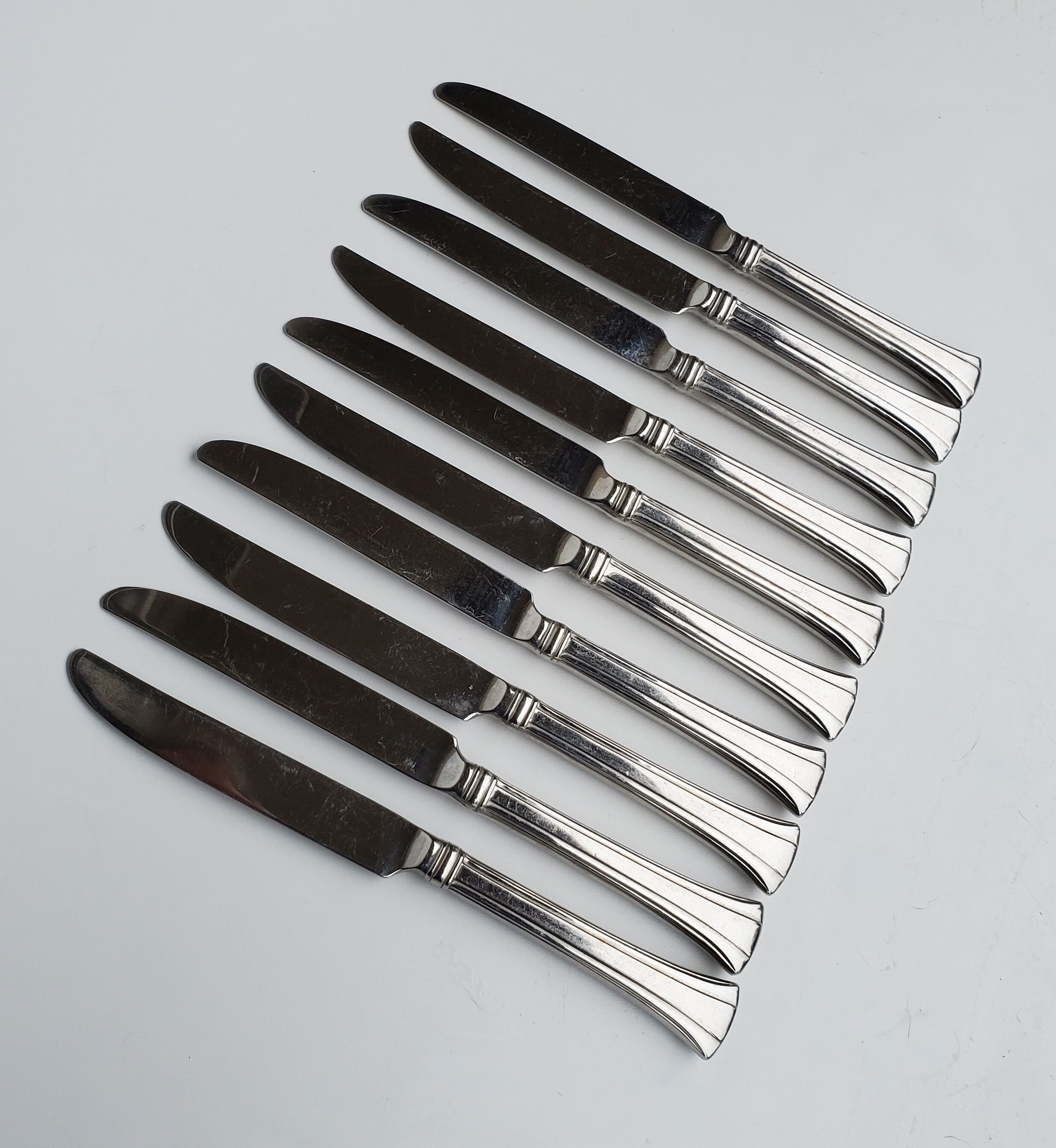 Waterford Monte Clare Stainless Dinner Knife Set of 10 Knives Flared ...