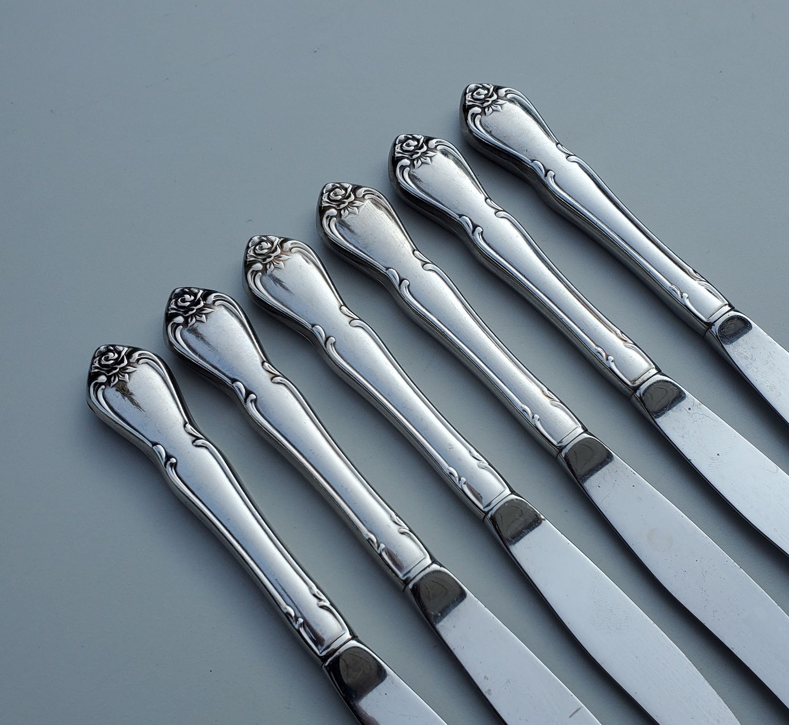 Oneida Ltd 1881 Wm Rogers Stainless Arbor Rose Pattern - Set of 6 ...