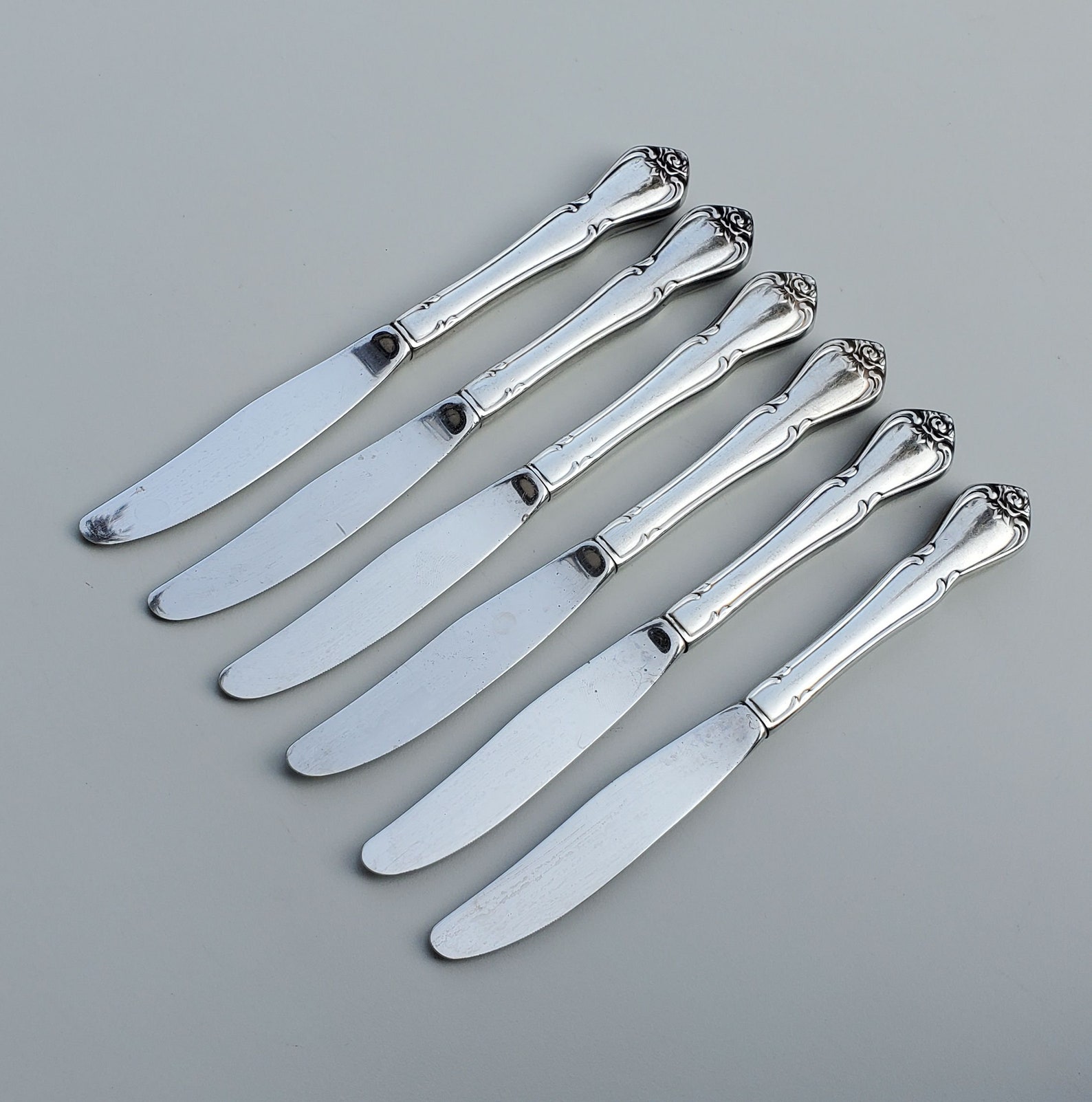 Oneida Ltd 1881 Wm Rogers Stainless Arbor Rose Pattern - Set of 6 ...