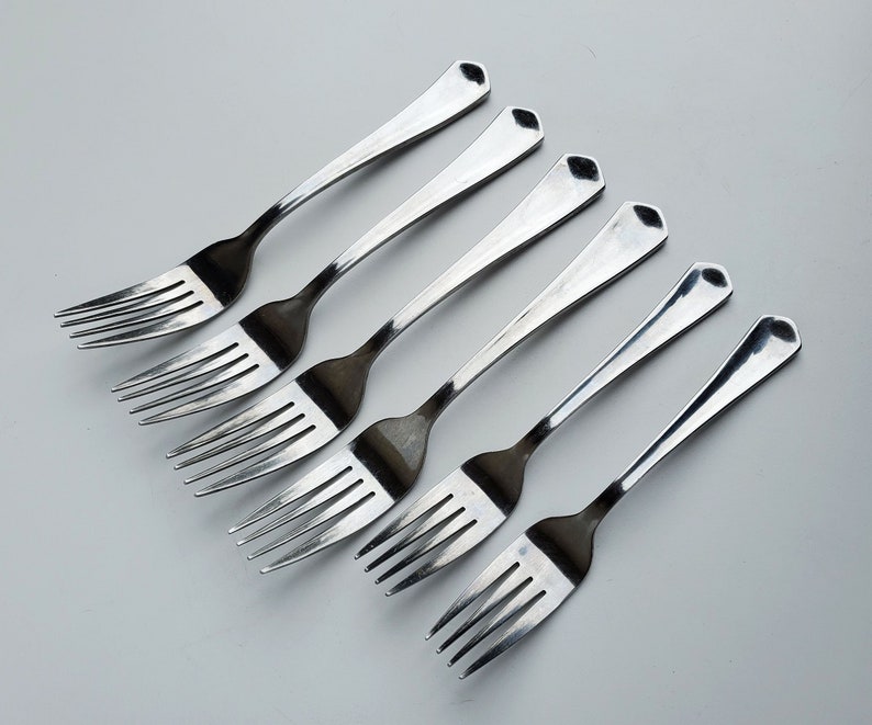 Cuisinart Sienna Stainless Mixed Lot Set of 6 Forks Includes 4 Dinner ...