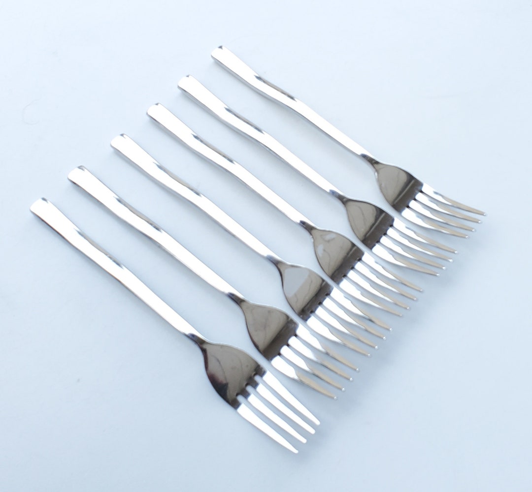 Gourmet Settings 18/0 Stainless Ribbon Pattern - Set of 6 Dinner Forks ...