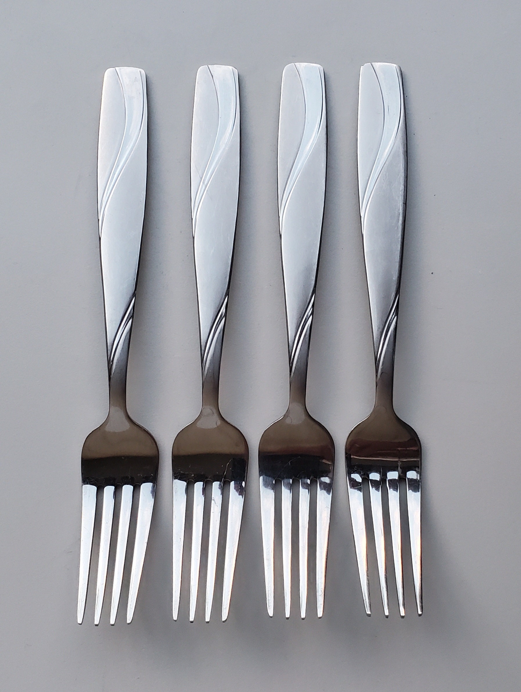 Oneida Stainless Silva Pattern Set of 4 Dinner Forks Frosted Handle ...