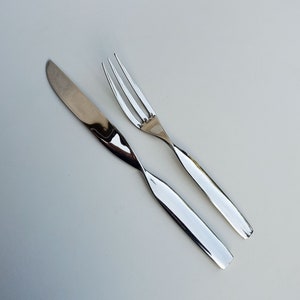 Sasaki Stainless Double Helix Pattern - Two Piece Set - 1 Dinner Fork ...