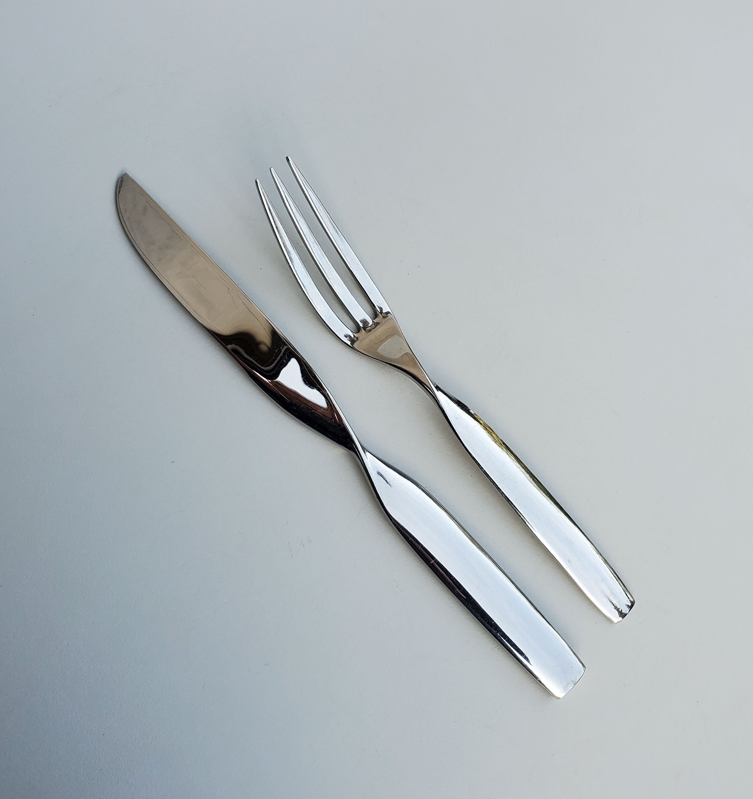 Sasaki Stainless Double Helix Pattern Two Piece Set 1 Dinner Fork 1 ...