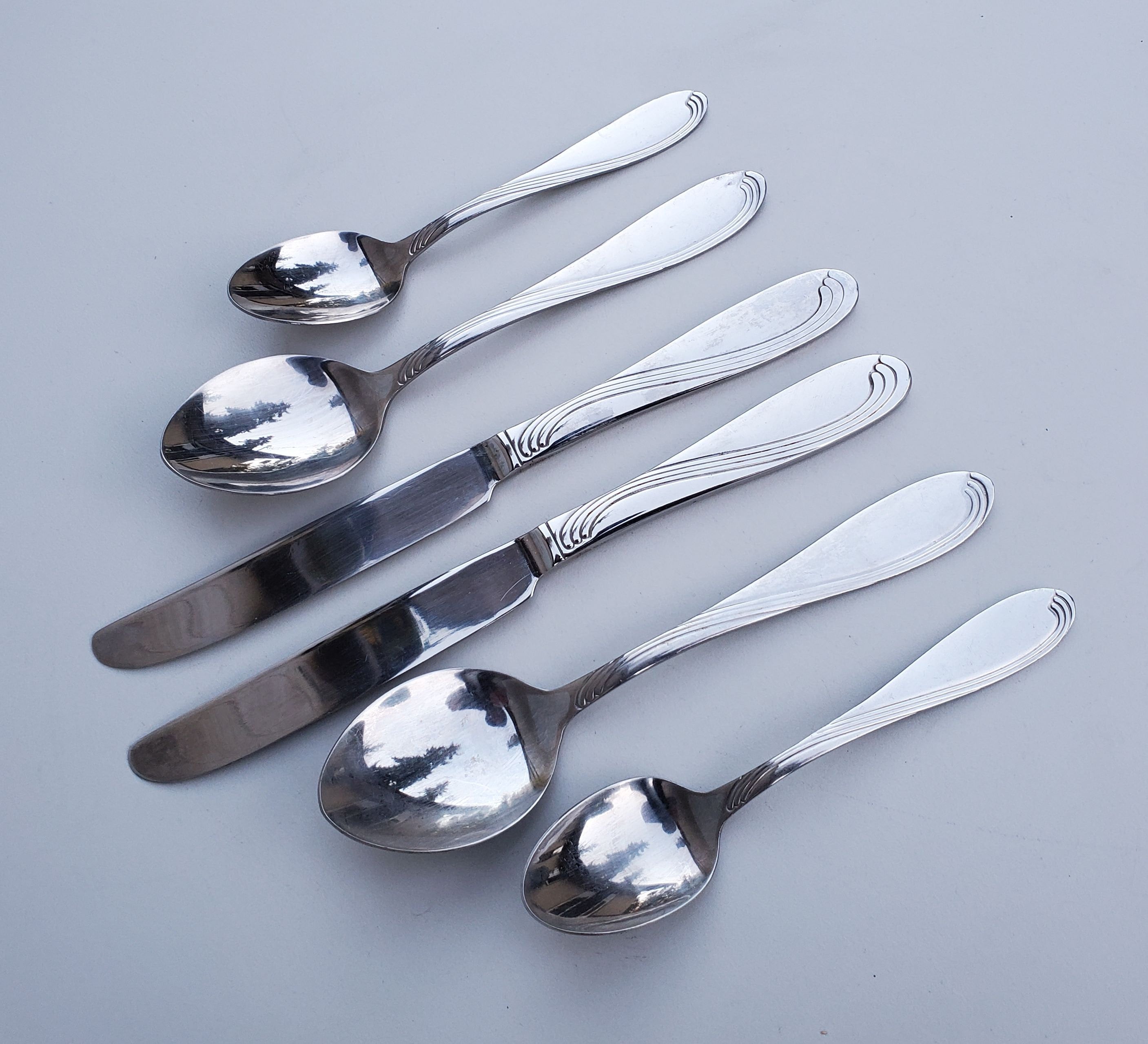 Oneida Camber Cresta Windswept Scroll Pattern - Mixed Lot of 6 Pieces ...