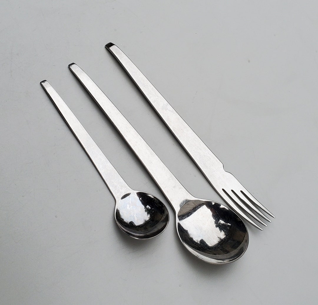 Mikasa 18/8 Stainless Millennium Pattern - Mixed Lot of 3 Pieces - Glossy Finish - 1 Dinner Fork ...