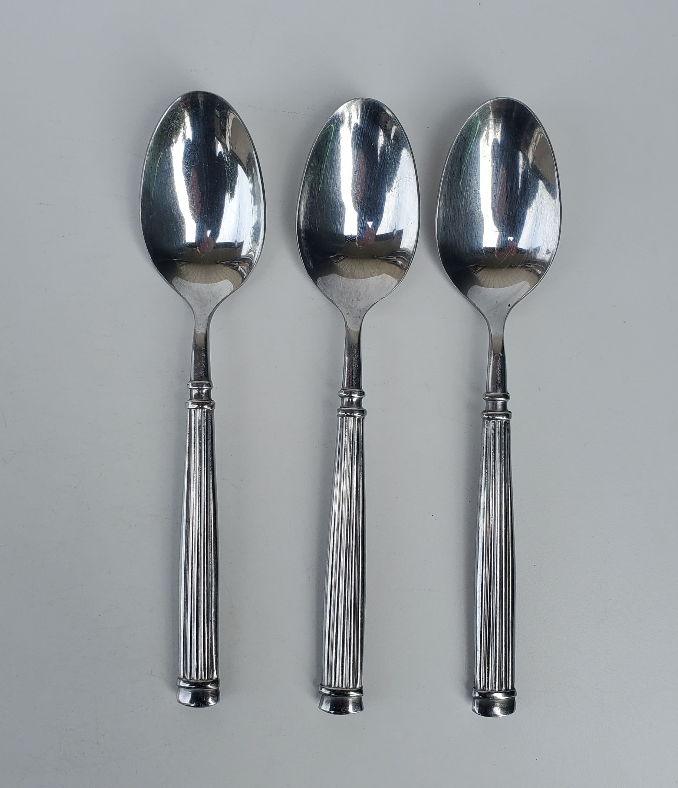 Hampton Silversmiths Avignon 2 Set of 3 Soup Spoons Glossy Finish ...