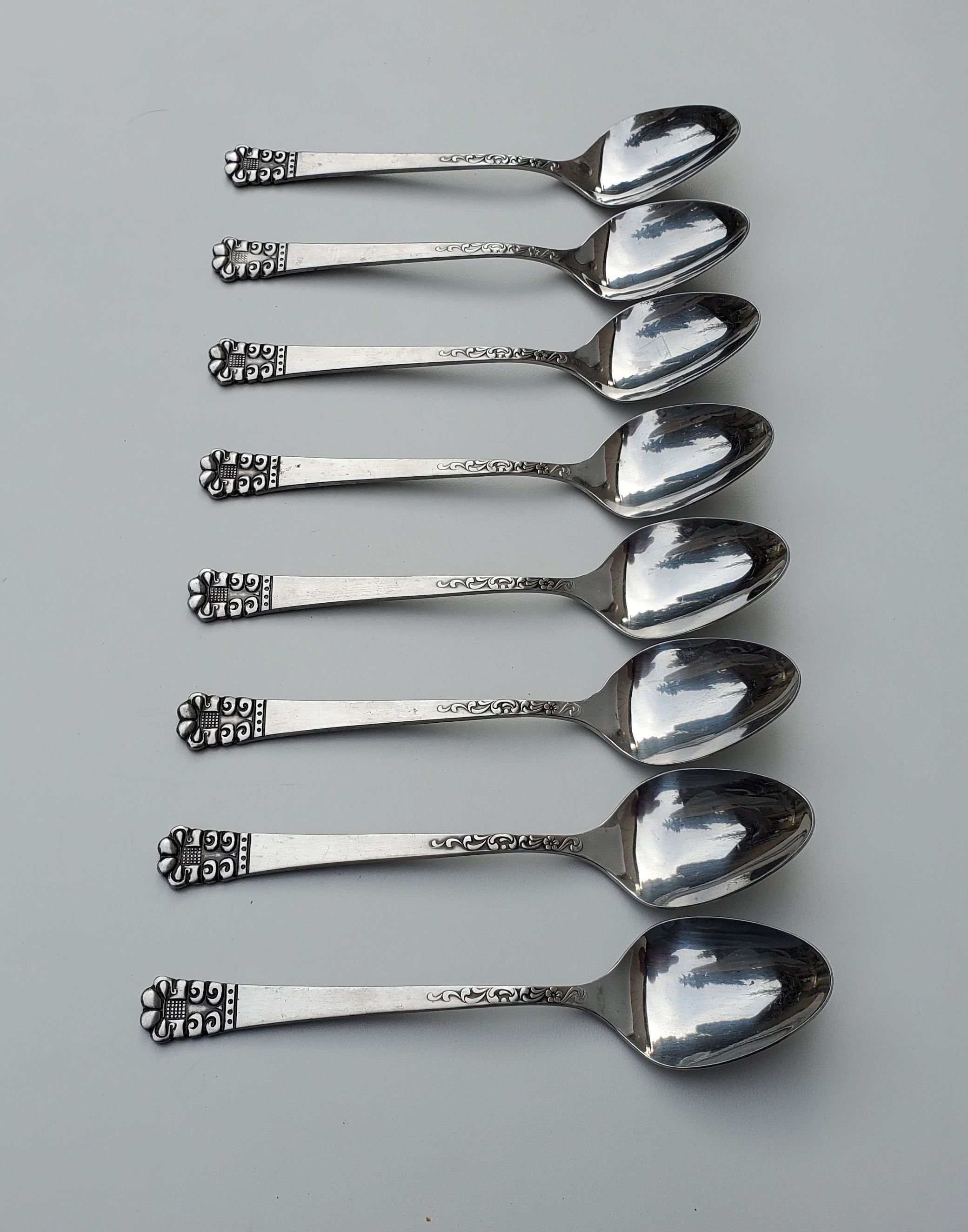 Lifetime Stainless LCU65 Pattern - Set of 8 Soup Spoons - Ornate Tribal ...