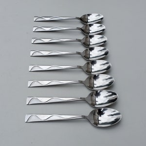 Jcpenney Stainless Flatware Jazz Pattern Set of 8 Soup Spoons Home ...