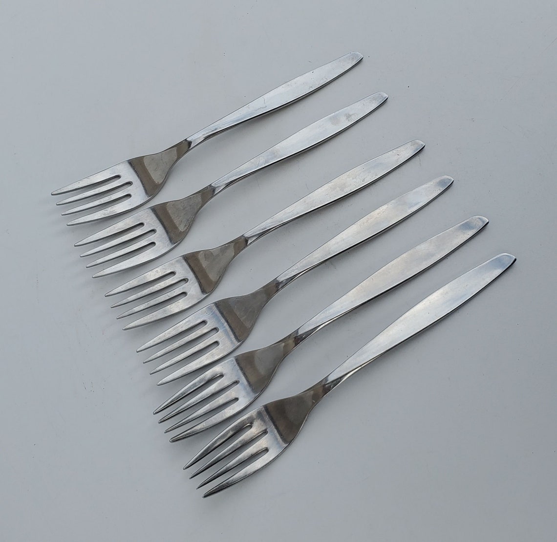 International Insico Luxury Stainless Fork Set of 6 Forks - 4 Salad ...