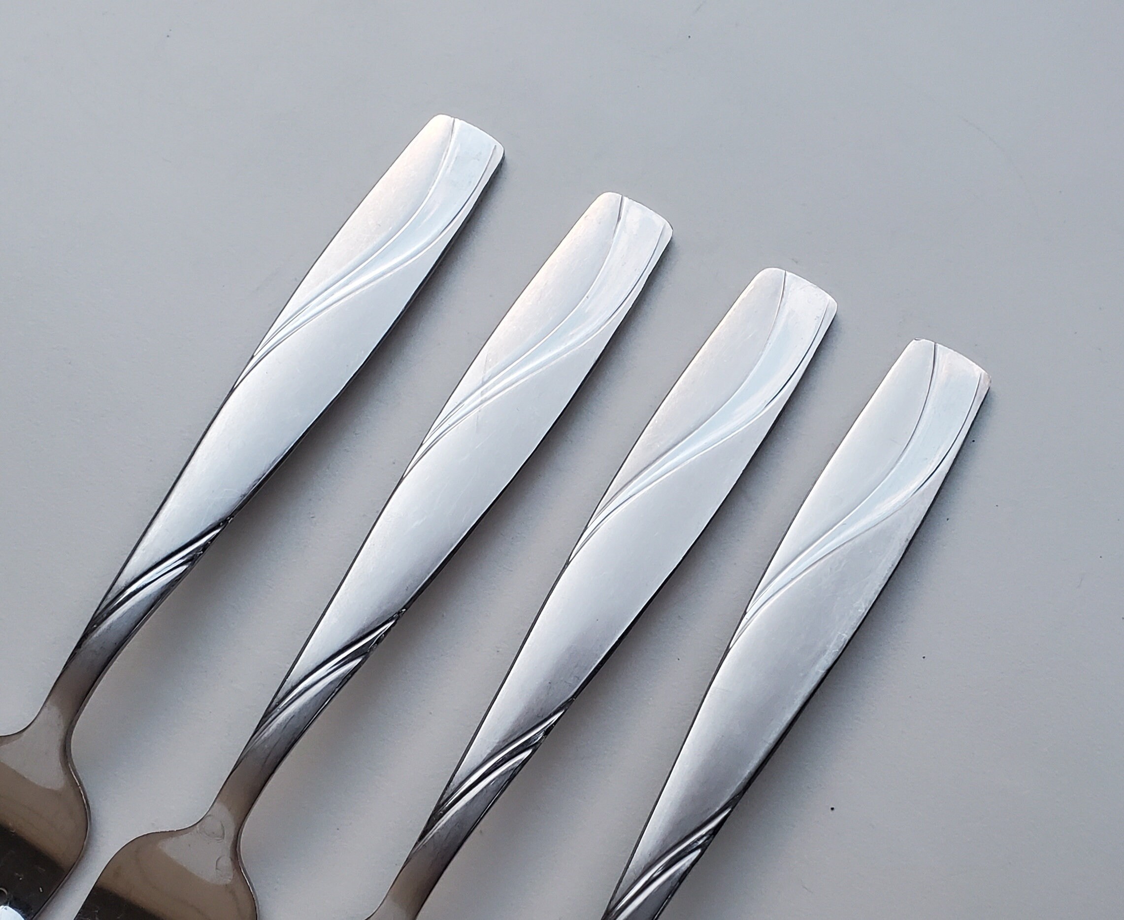 Oneida Stainless Silva Pattern Set of 4 Dinner Forks Frosted Handle ...