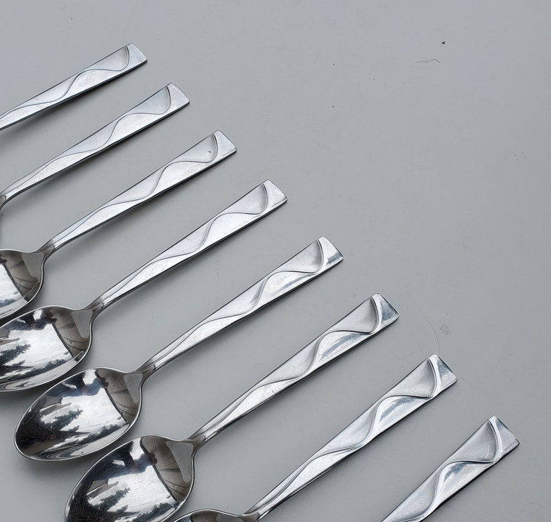 Jcpenney Stainless Flatware Jazz Pattern Set of 8 Soup Spoons Home ...