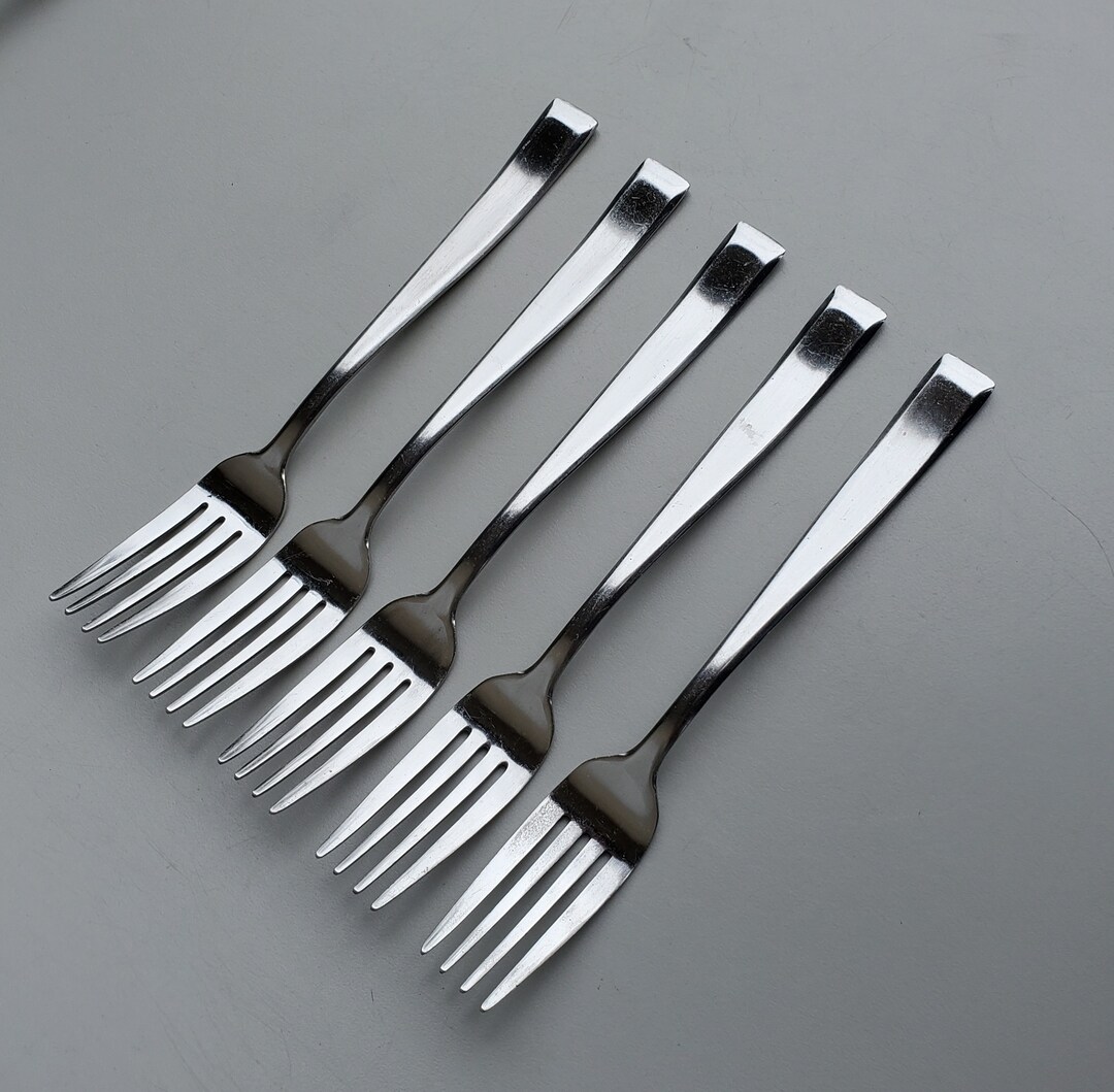 Hampton Signature Stainless - Set of 5 Salad Forks - Glossy Finish ...