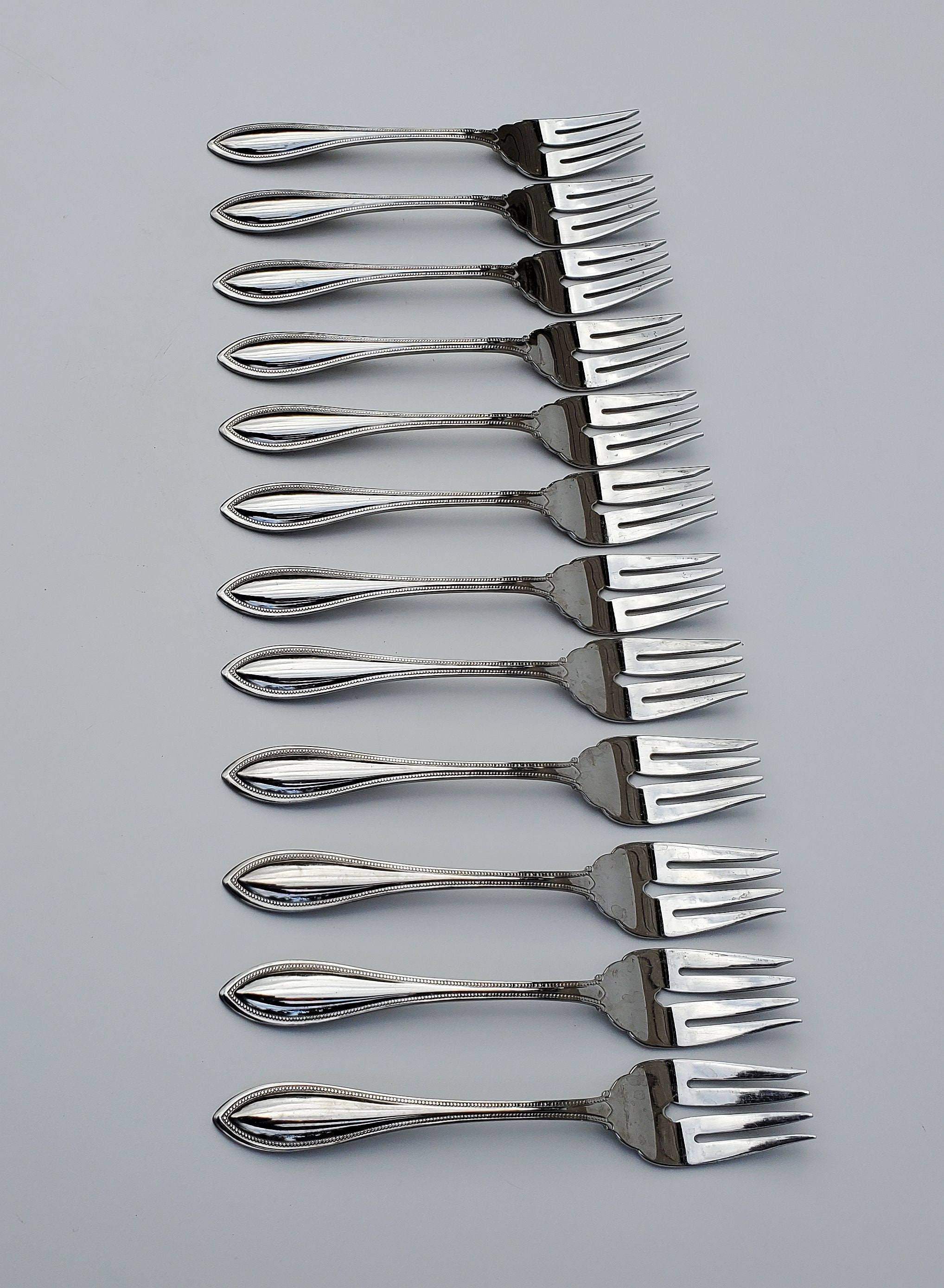 Oneida Arbor American Harmony Stainless Salad Fork Set of 10 Forks ...