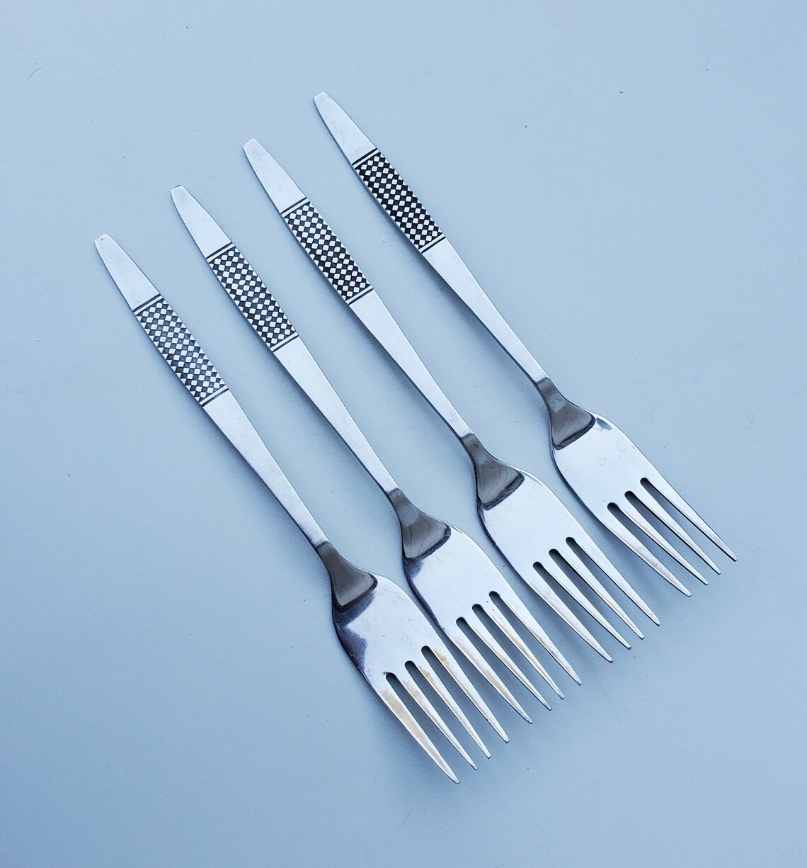 UNF116 Pattern Stainless Silverware Set of 4 Dinner Forks Black Diamond ...
