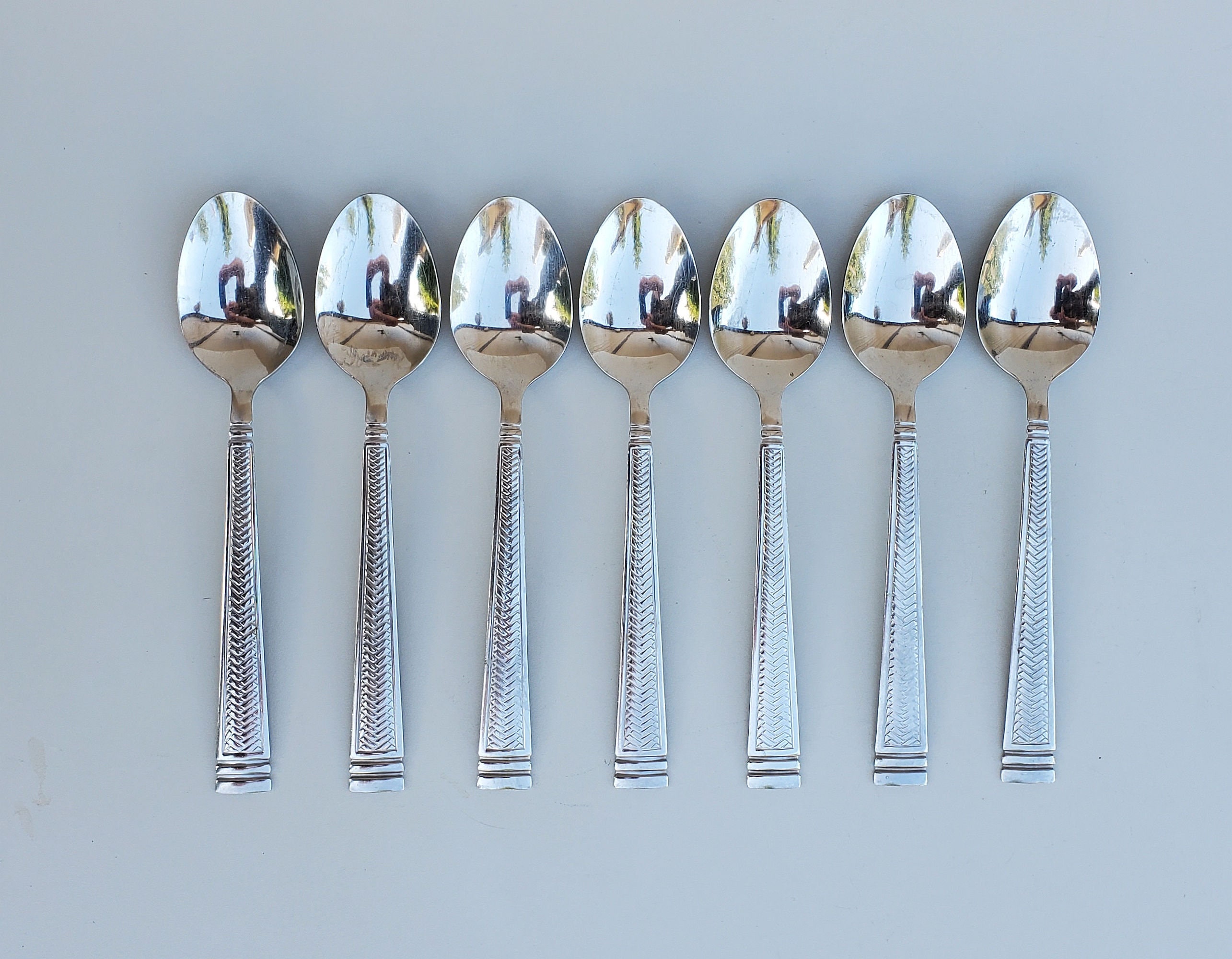 Alco Stainless Flatware - Set of 7 Soup Spoons - Glossy Finish ...