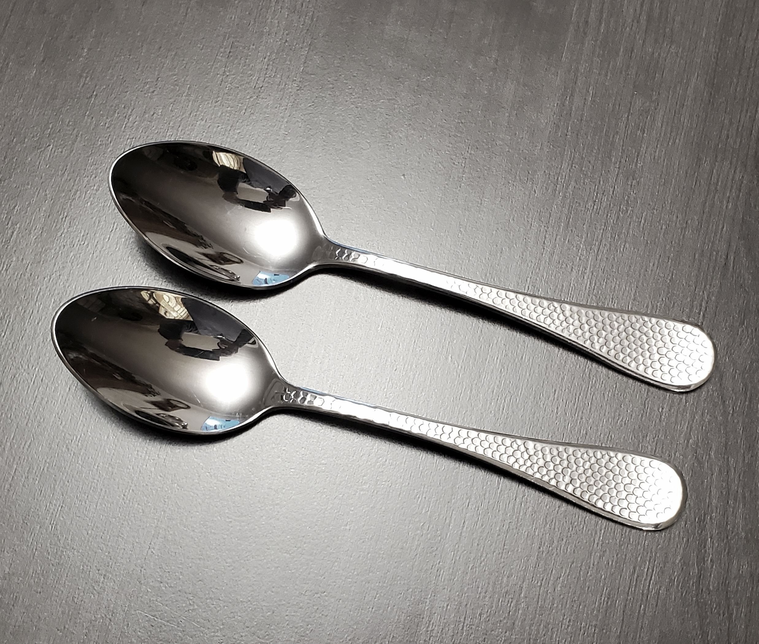 Farberware Stainless Pebble Beach Pattern Set of 2 Serving Spoons ...