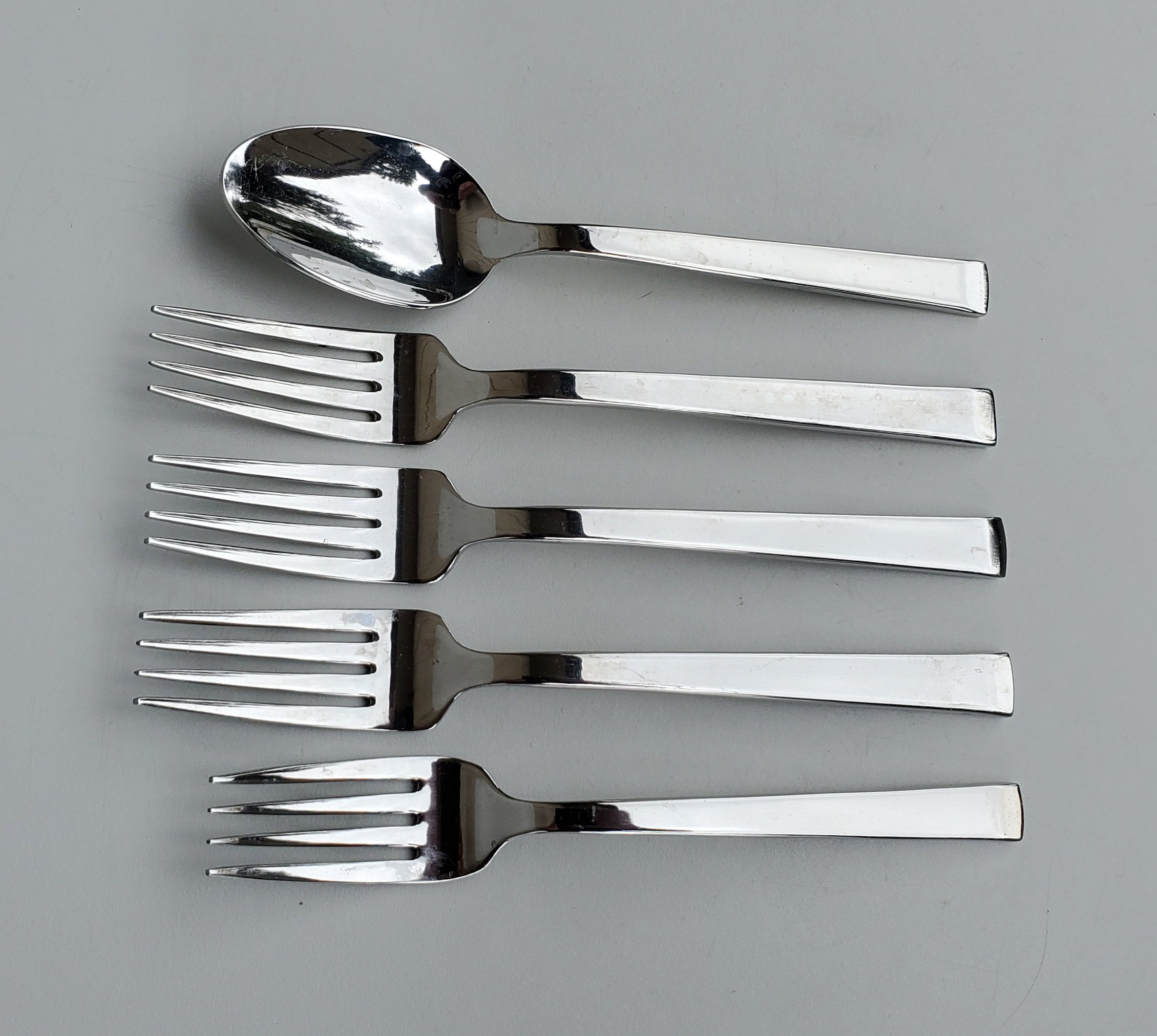 Mikasa Forged Stainless Pinch Pattern Mixed Lot of 5 Pieces 3 Dinner ...