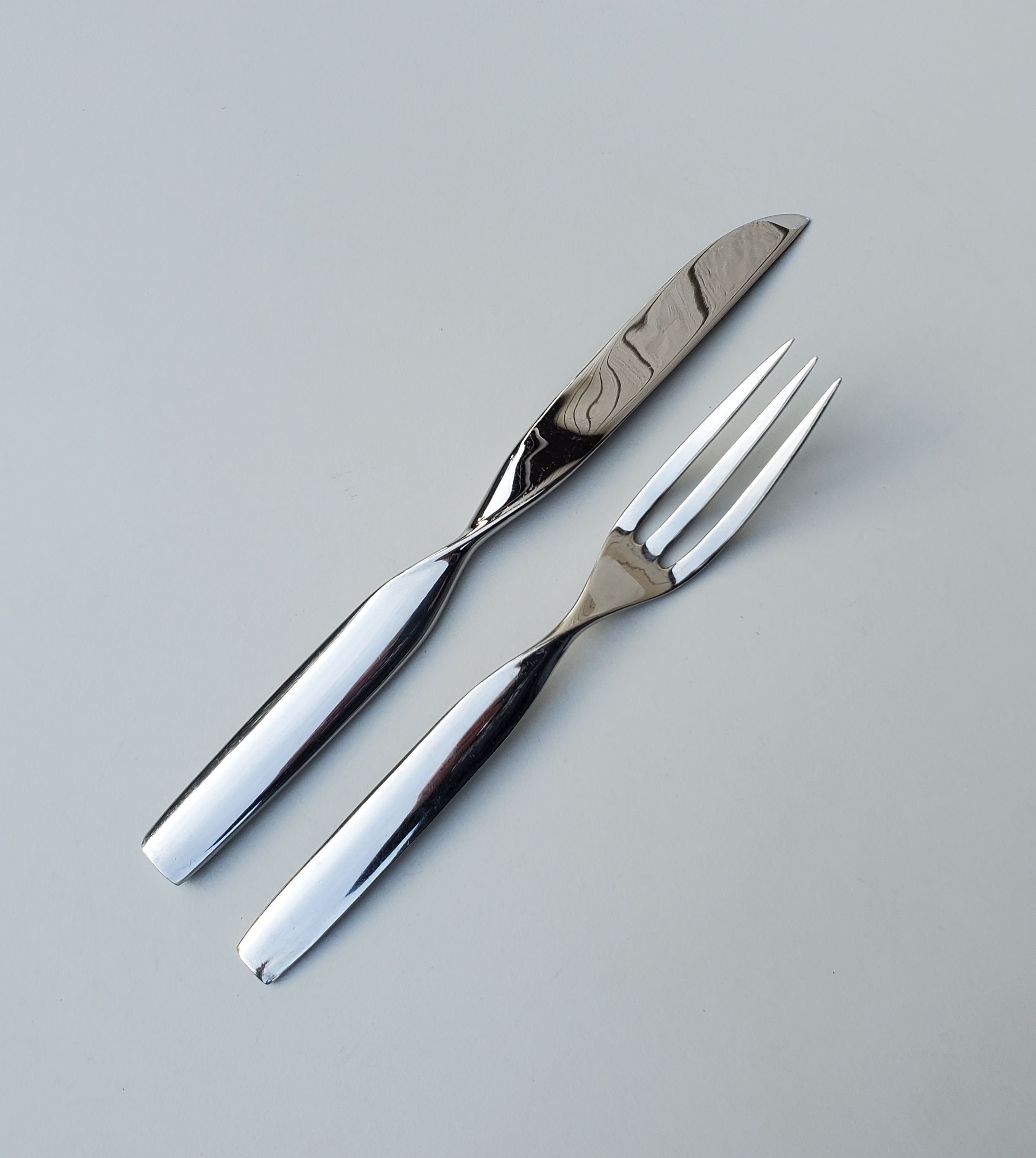 Sasaki Stainless Double Helix Pattern Two Piece Set 1 Dinner Fork 1 ...