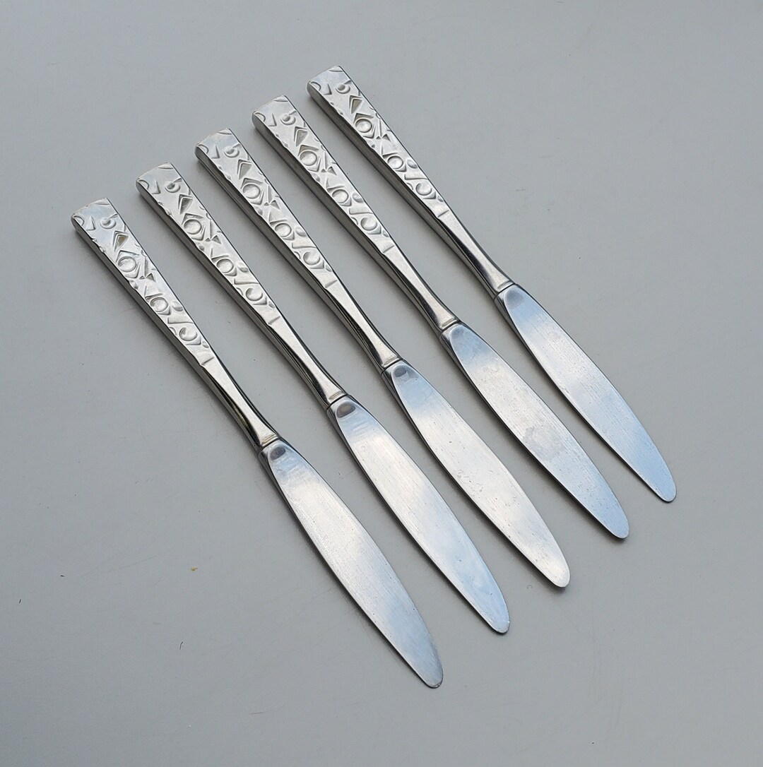 1847 Rogers Stainless Navaho Pattern Set of 5 Dinner Knives Glossy ...