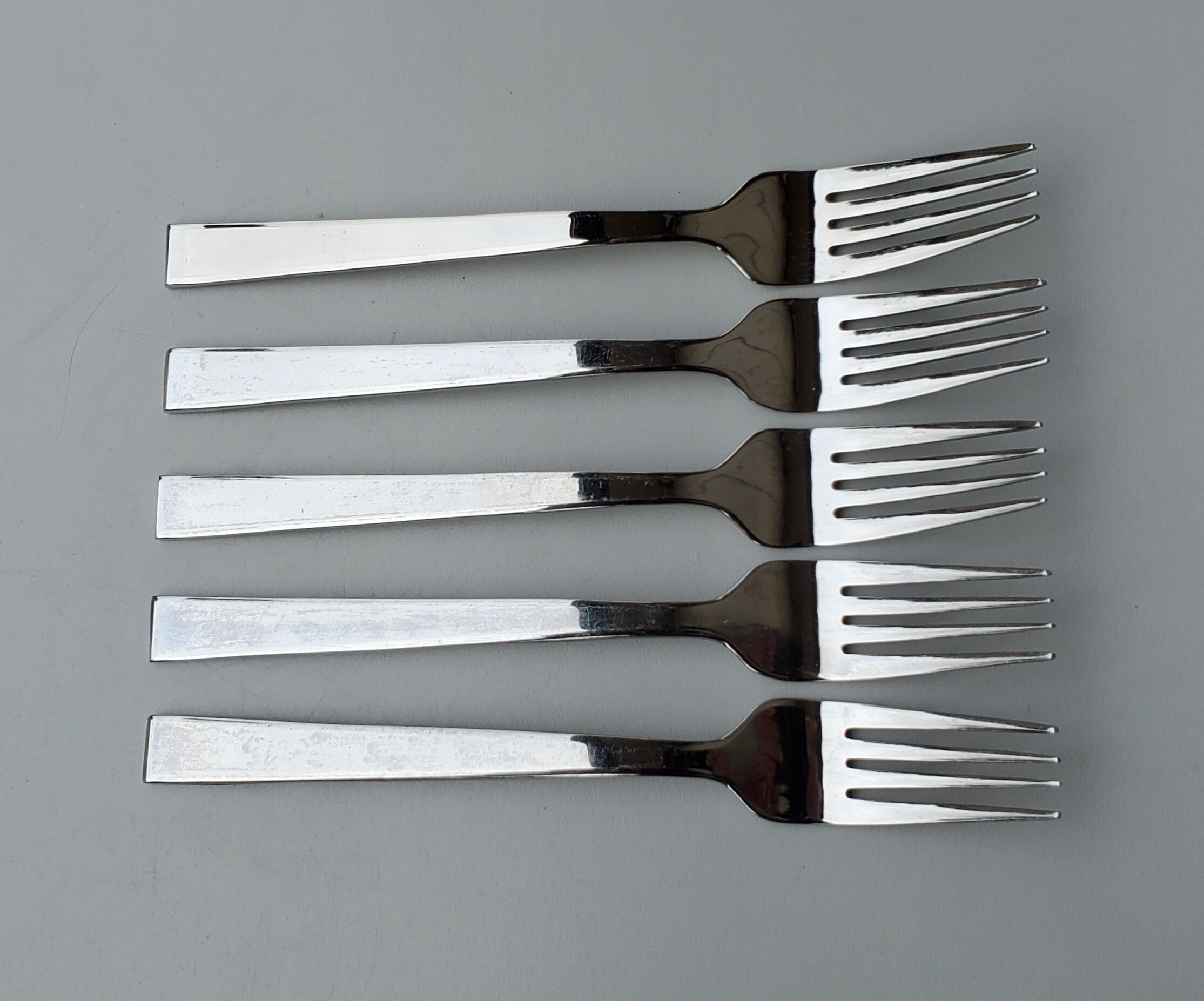 Dansk Meridian 18/10 Stainless Set of 5 Dinner Forks Glossy Finish ...