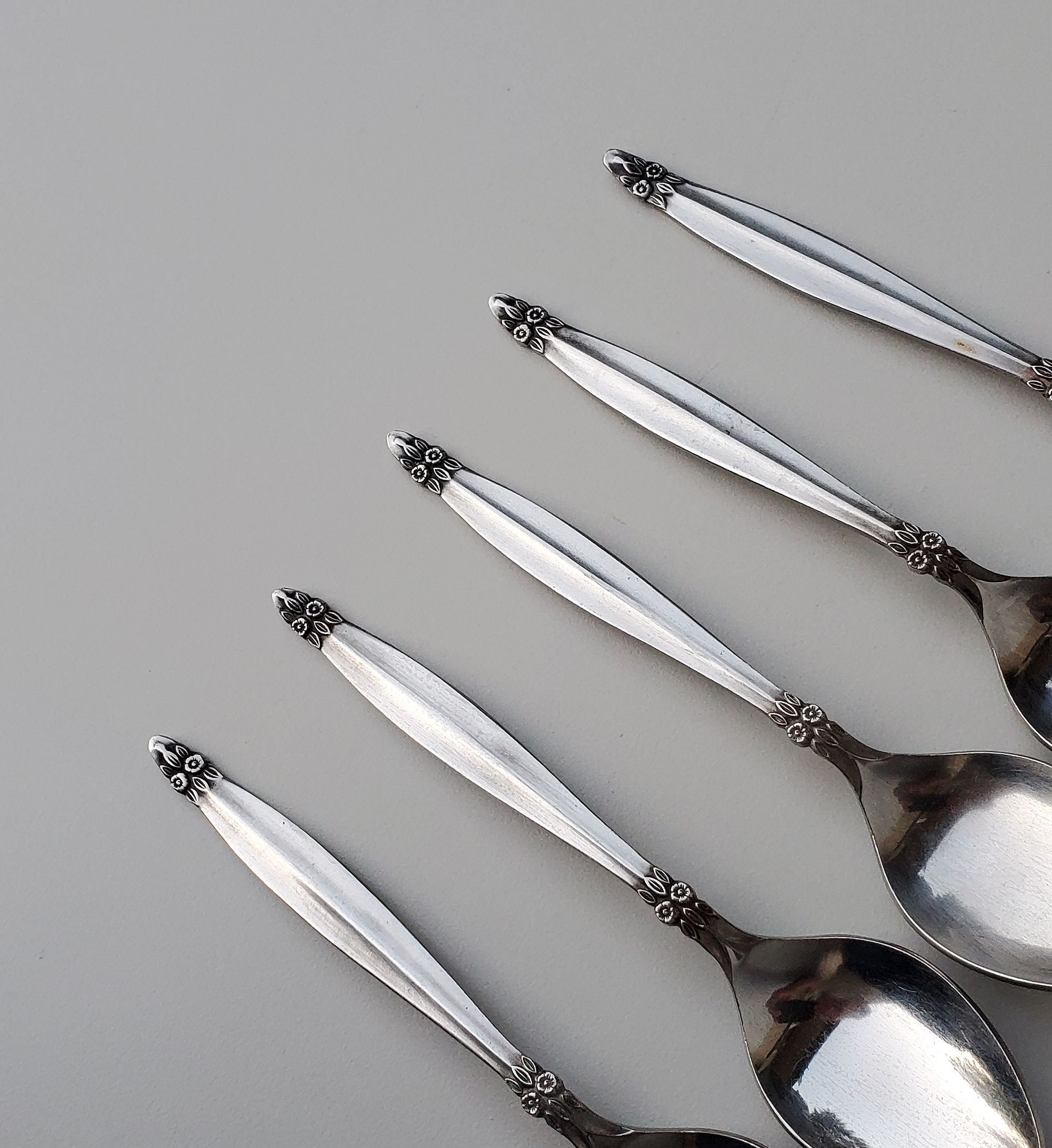 National Stainless Royal Kent Pattern Set of 5 Spoons - Etsy