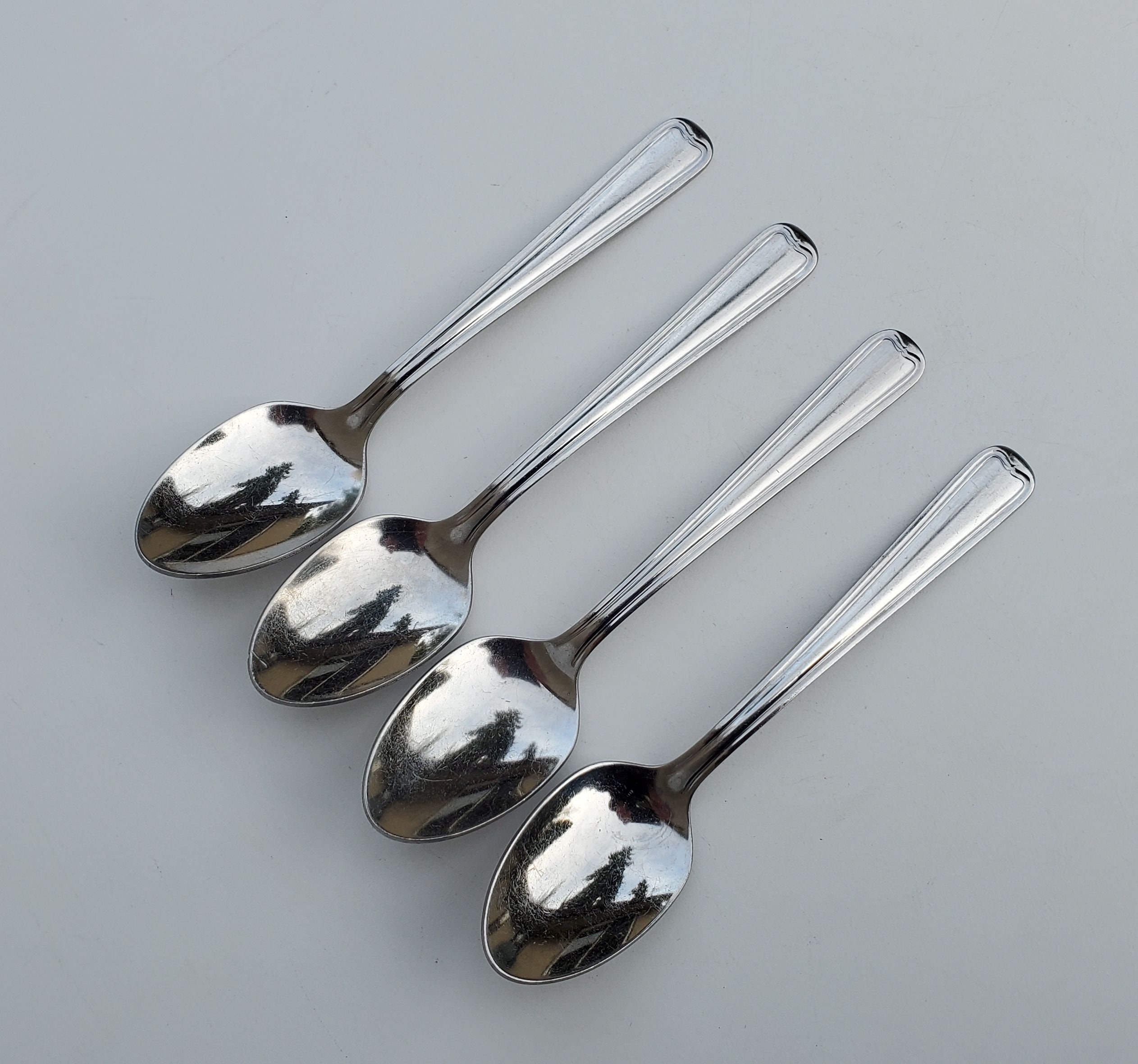 Oneida Northland Pacific Thor Pattern Stainless Set of 4 Teaspoons ...