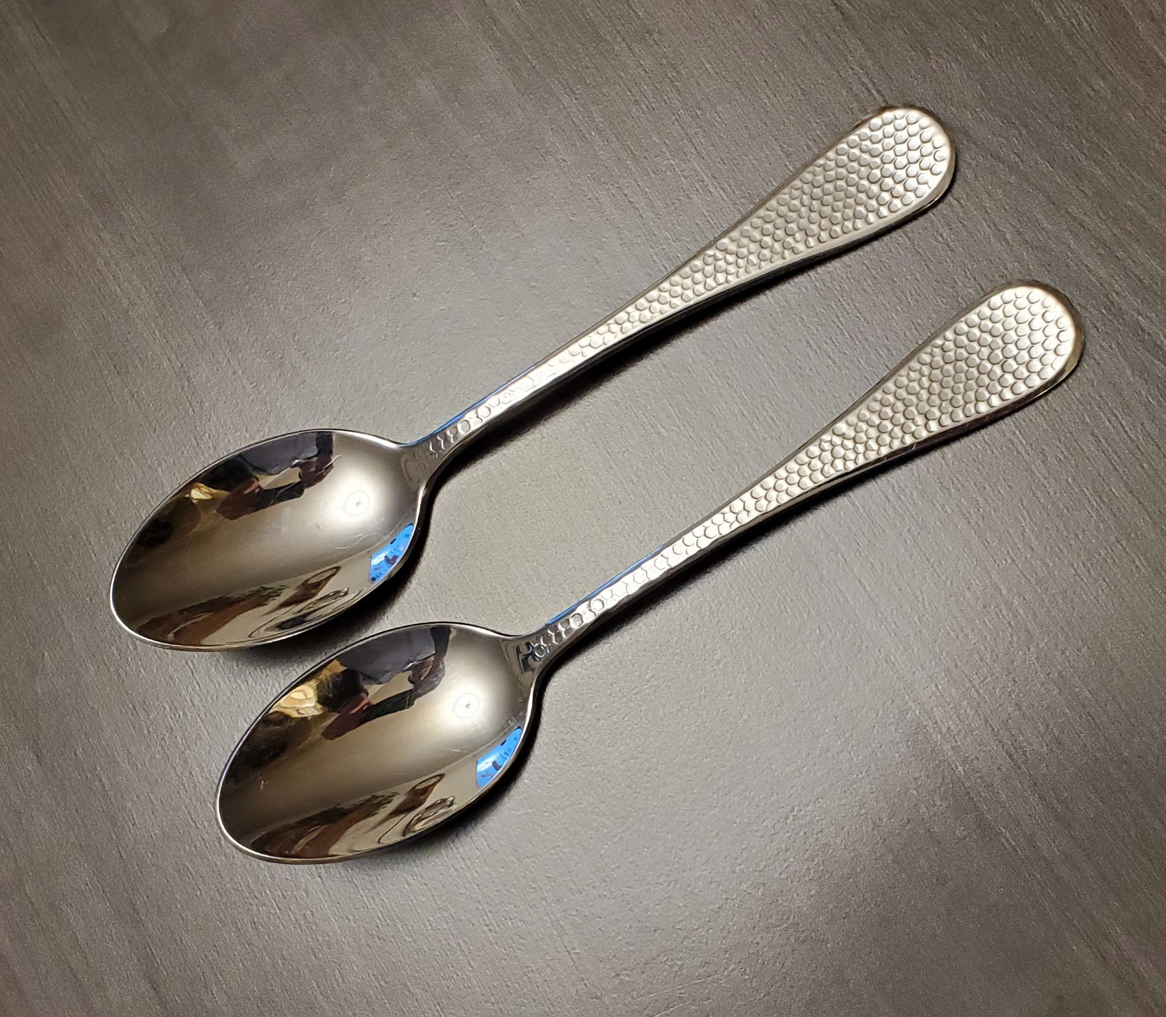 Farberware Stainless Pebble Beach Pattern Set of 2 Serving Spoons ...