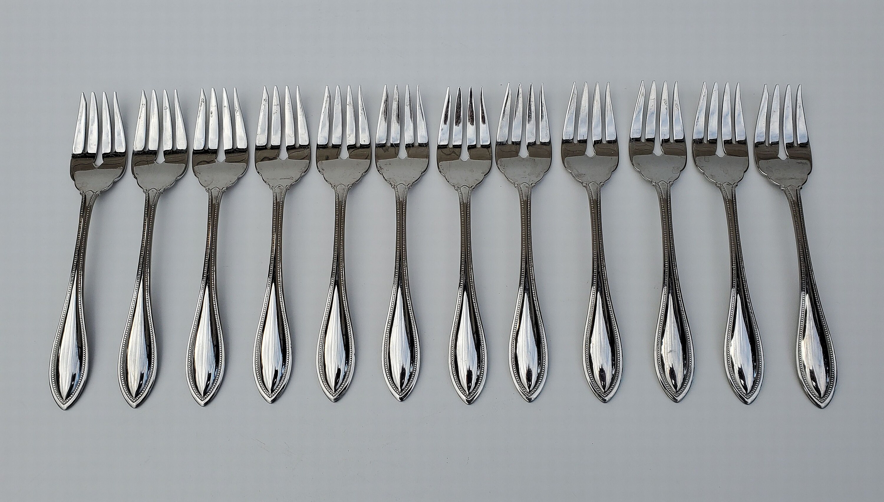 Oneida Arbor American Harmony Stainless Salad Fork Set of 10 Forks ...