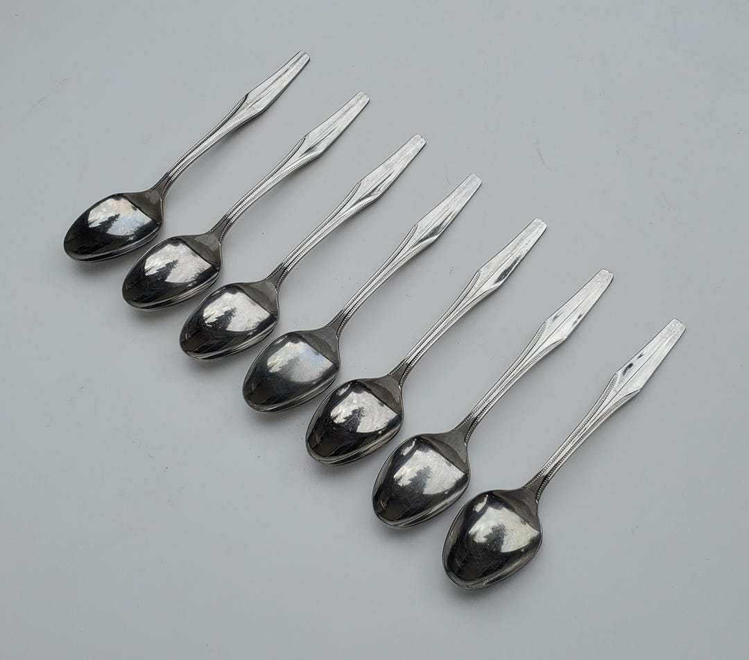 Reflections 18/8 Silver-line Stainless Silverware - Set of 7 Teaspoons ...