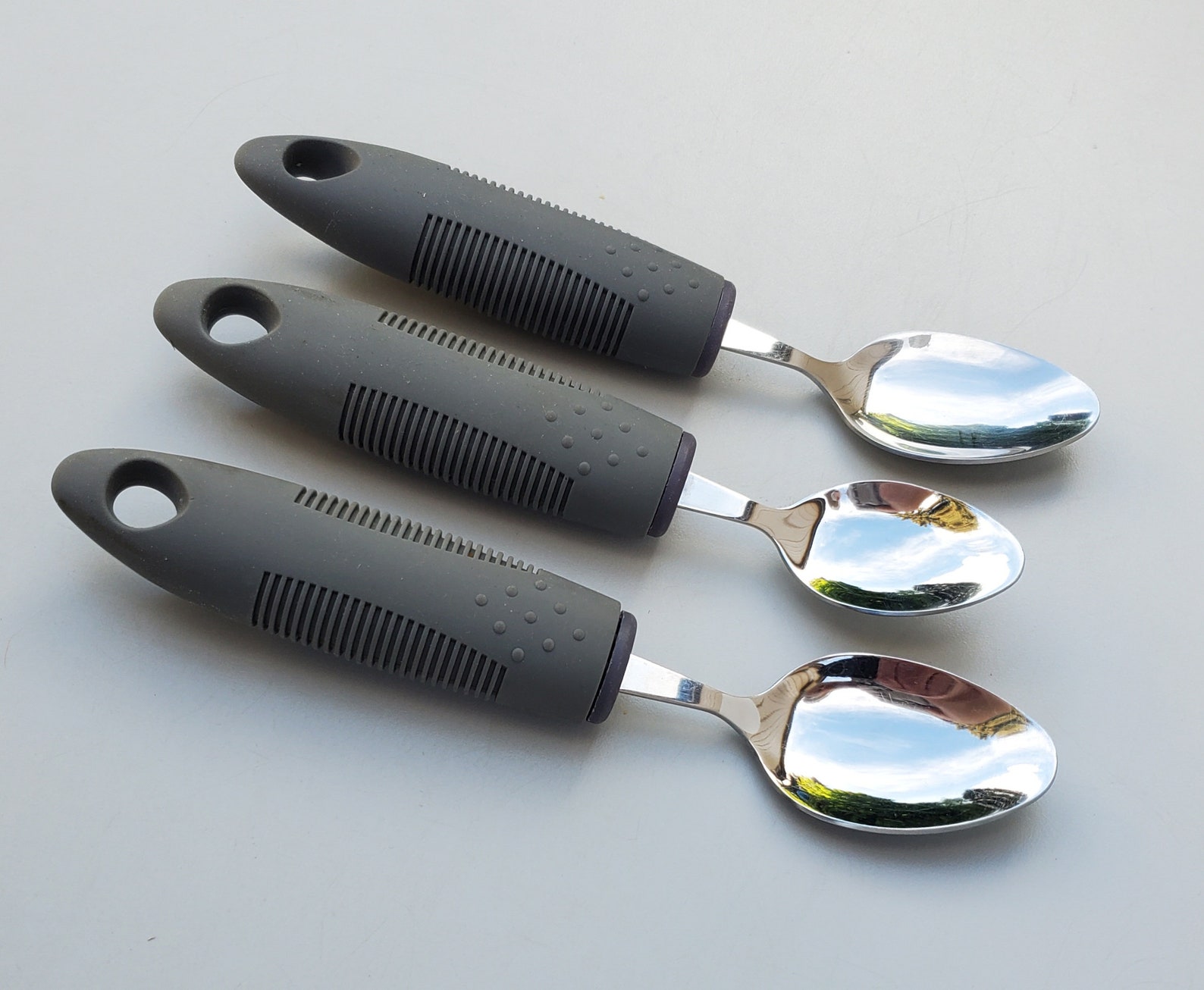 Adaptive Spoon Set - Set of 3 Spoons - Sure Grip Oversized Handles ...