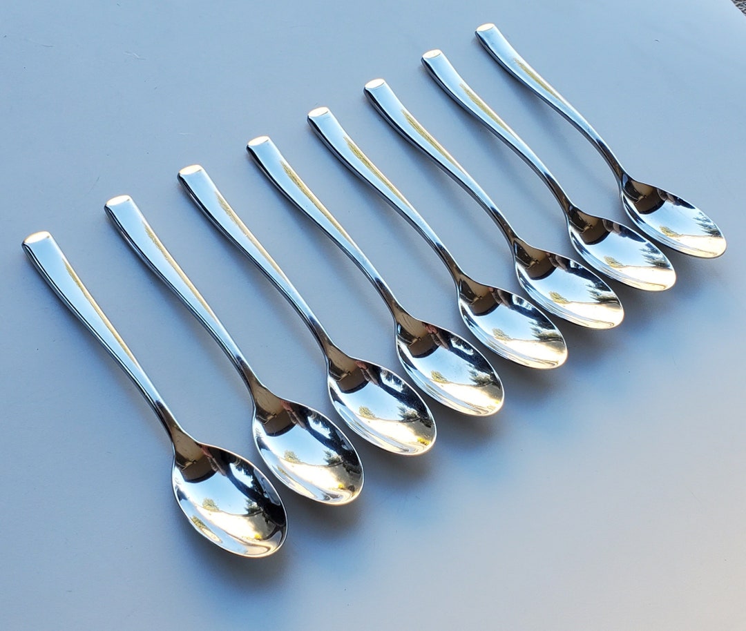 Mikasa 18/0 Stainless Addison Pattern Set of 8 Soup Spoons Glossy ...