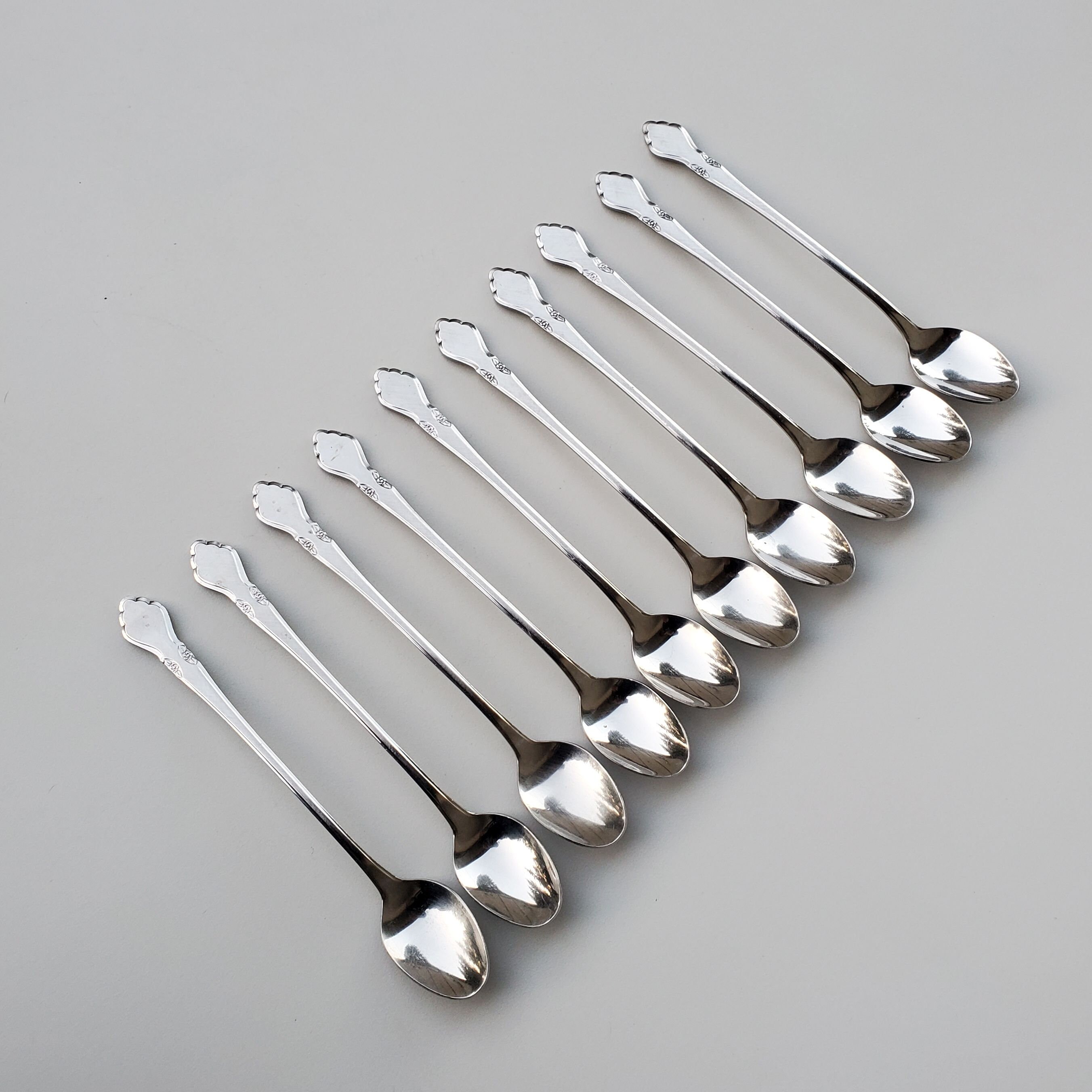 Oneida Northland Stainless Musette Pattern - Set of 10 Iced Tea Spoons ...