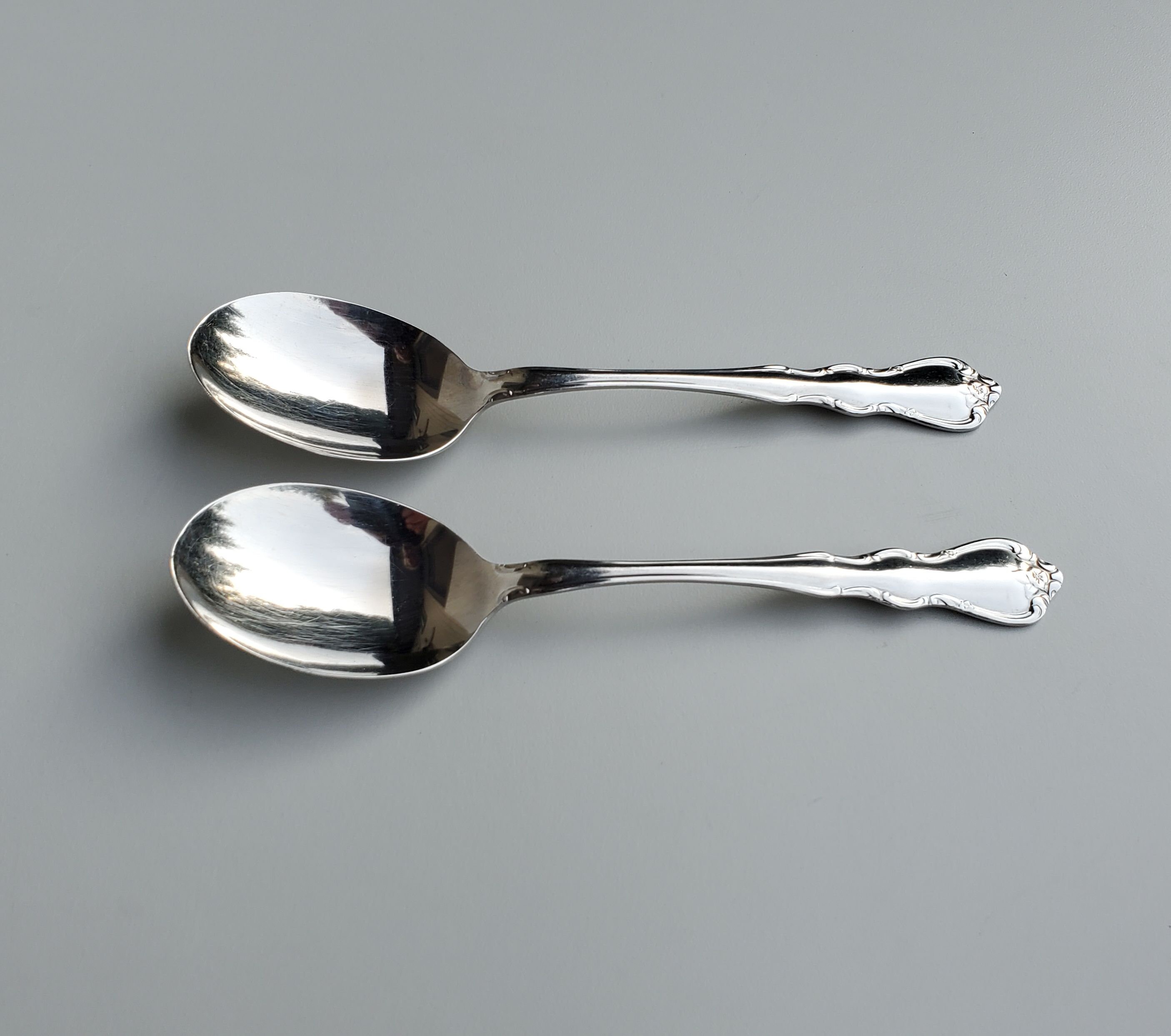 Wallace Stainless Discretion Pattern - Set of 2 Serving Spoons - Glossy ...