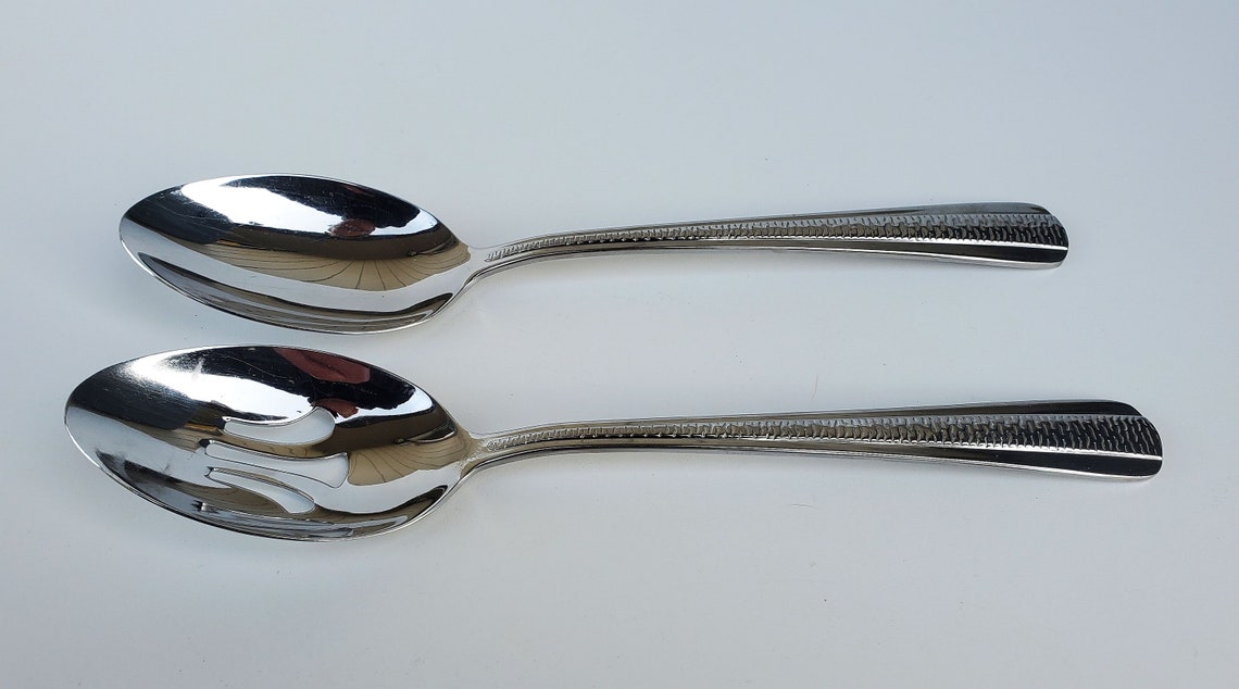 Reed and Barton Stonington Pattern Stainless Serving Spoon Set - Etsy