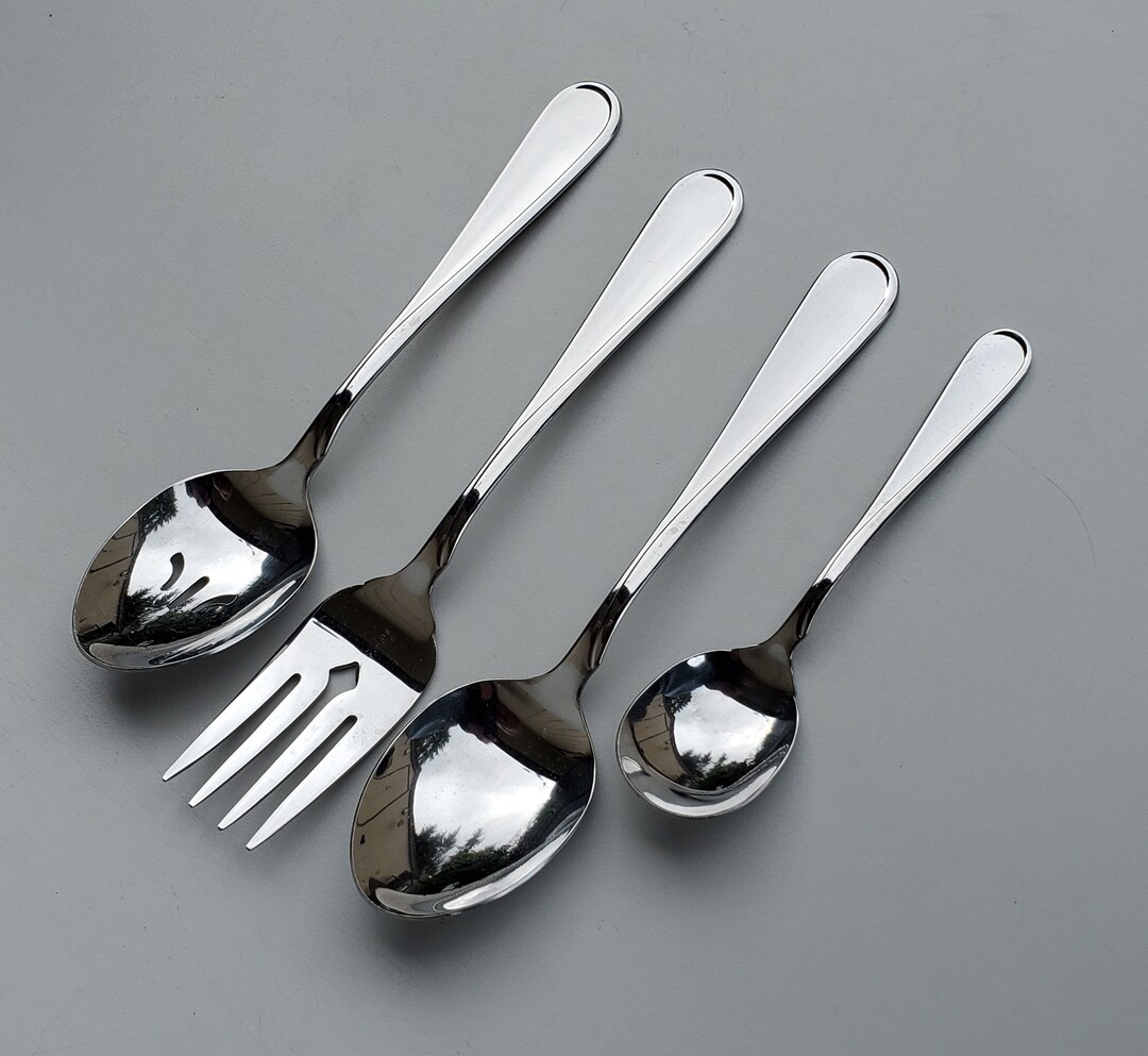 Oneida Stainless Flight Reliance Set of 4 Serving Pieces Glossy Finish ...