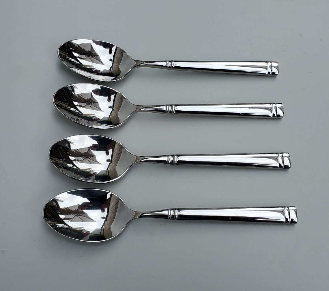 Mikasa Forged Stainless Steel - MIS60 Pattern - Set of 4 Soup Spoons ...