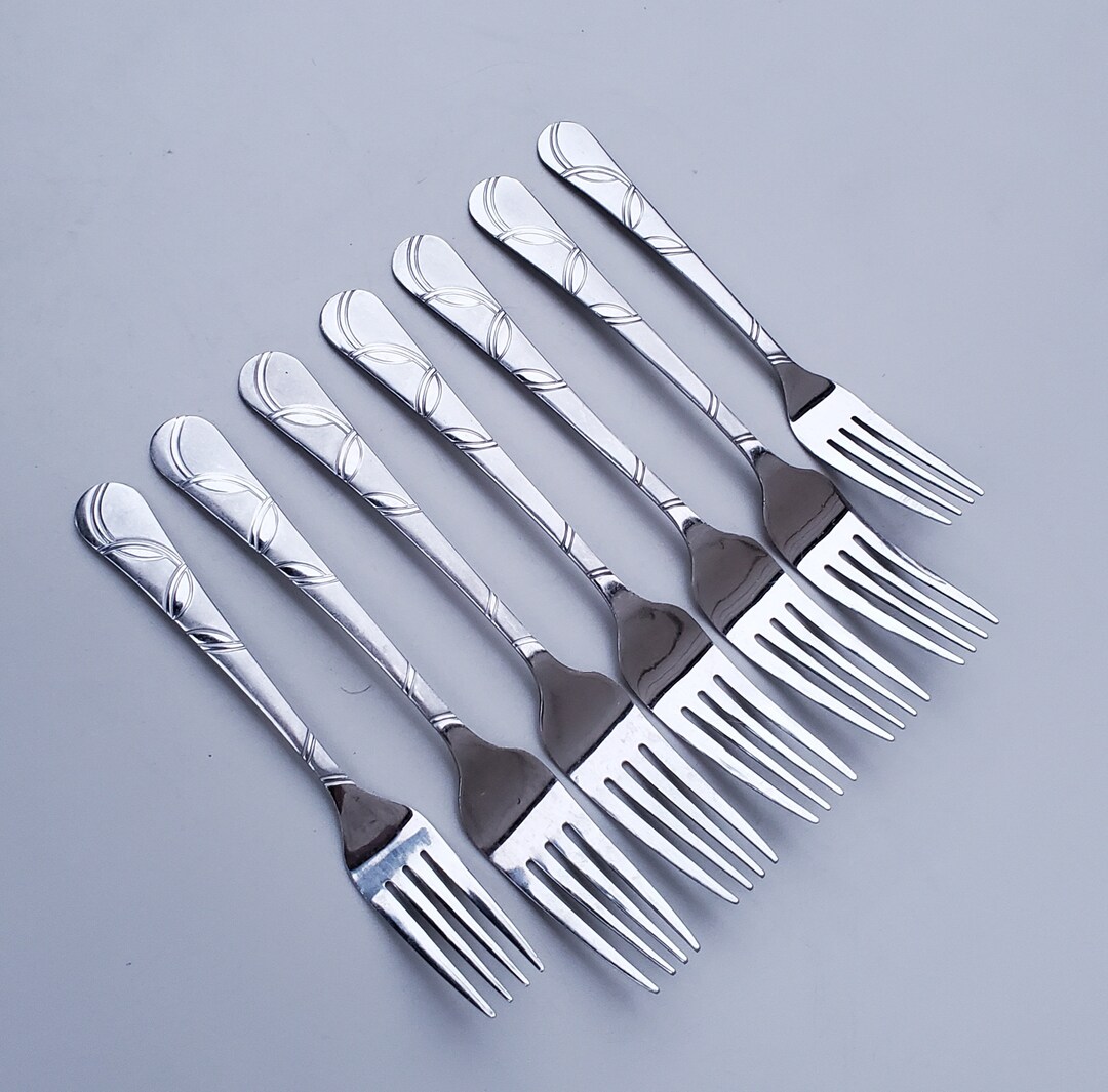 Cambridge Stainless Felicity Pattern - Mixed Lot of 7 Forks - Glossy ...